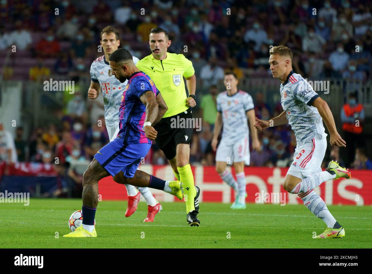 Memphis Depay of FC Barcelona during the UEFA Champions League match ...