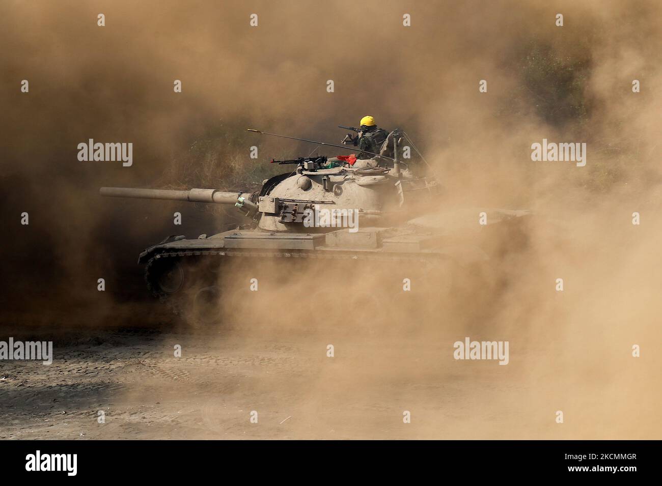 M60-A3 tanks are deployed to carry out a shore defense operation as ...