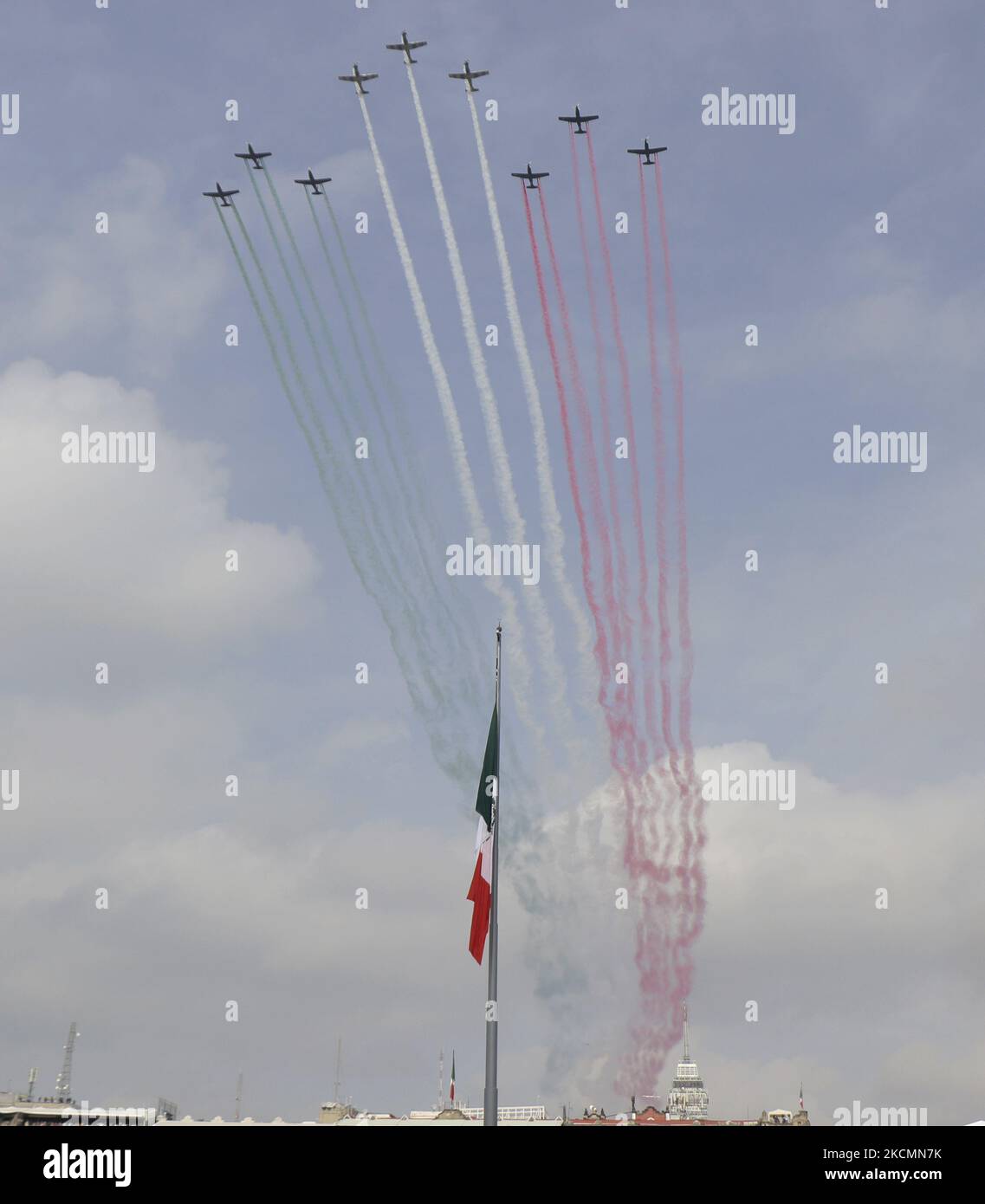 Military Air Parade in the Zócalo of Mexico City, on the occasion of ...