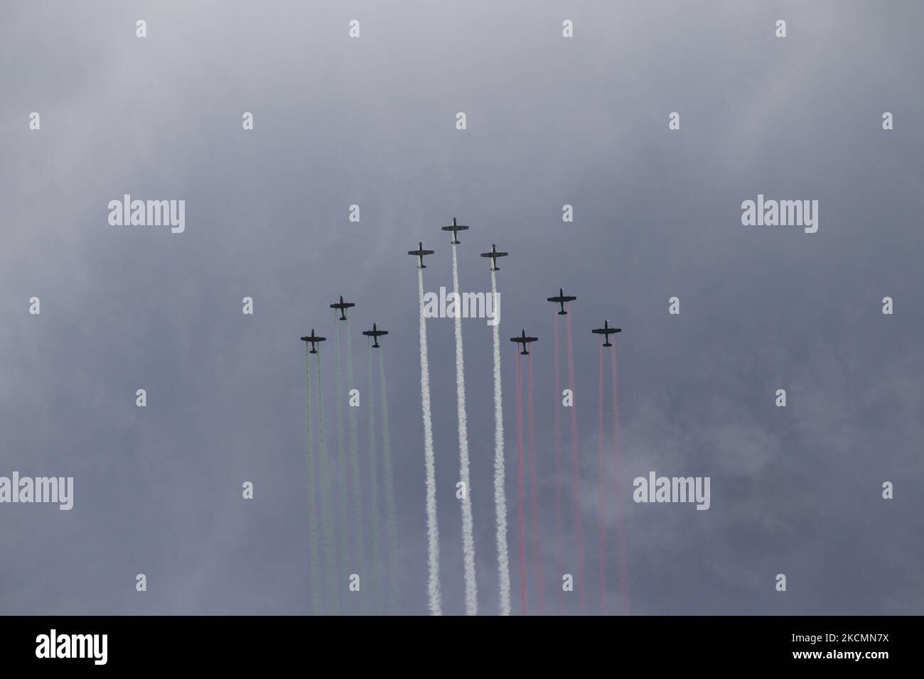 Military Air Parade in the Zócalo of Mexico City, on the occasion of ...