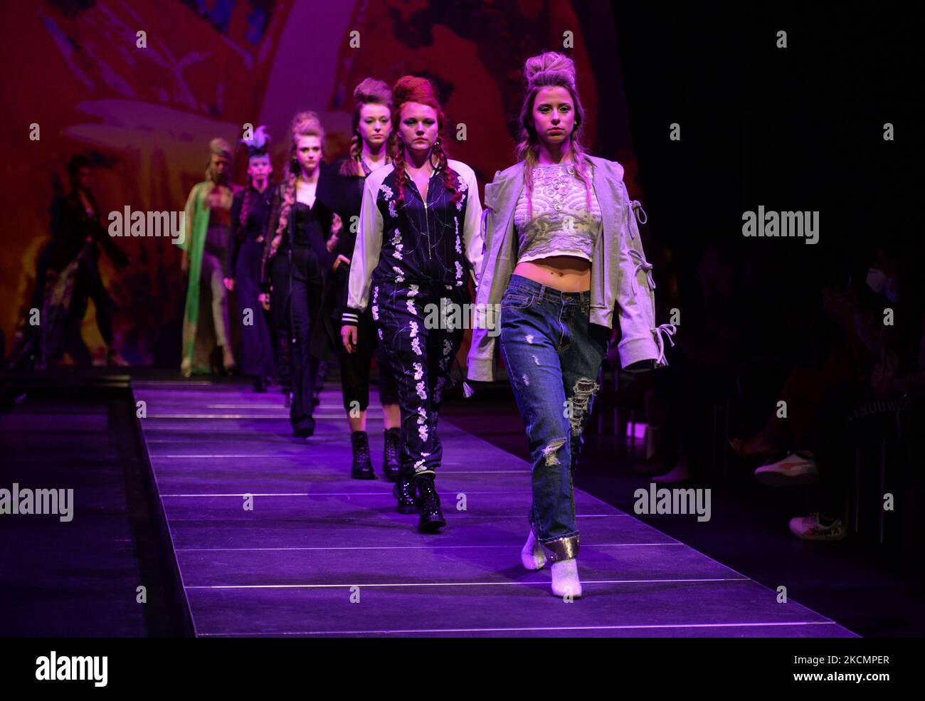 Models show off outfits by the PHABRIK art and design collection at the ...