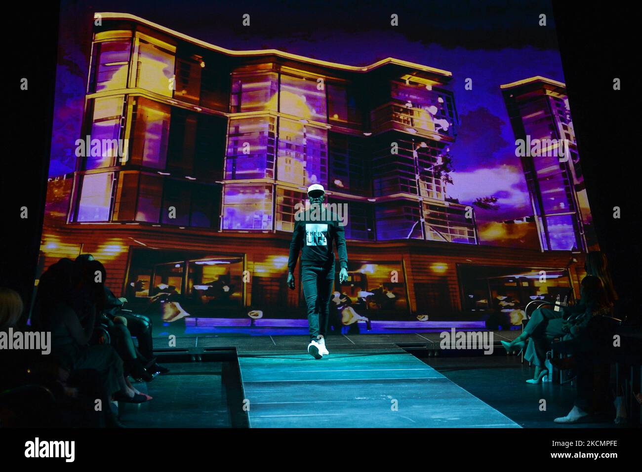 A model shows off an outfit by the Christcitizen collection at the ...