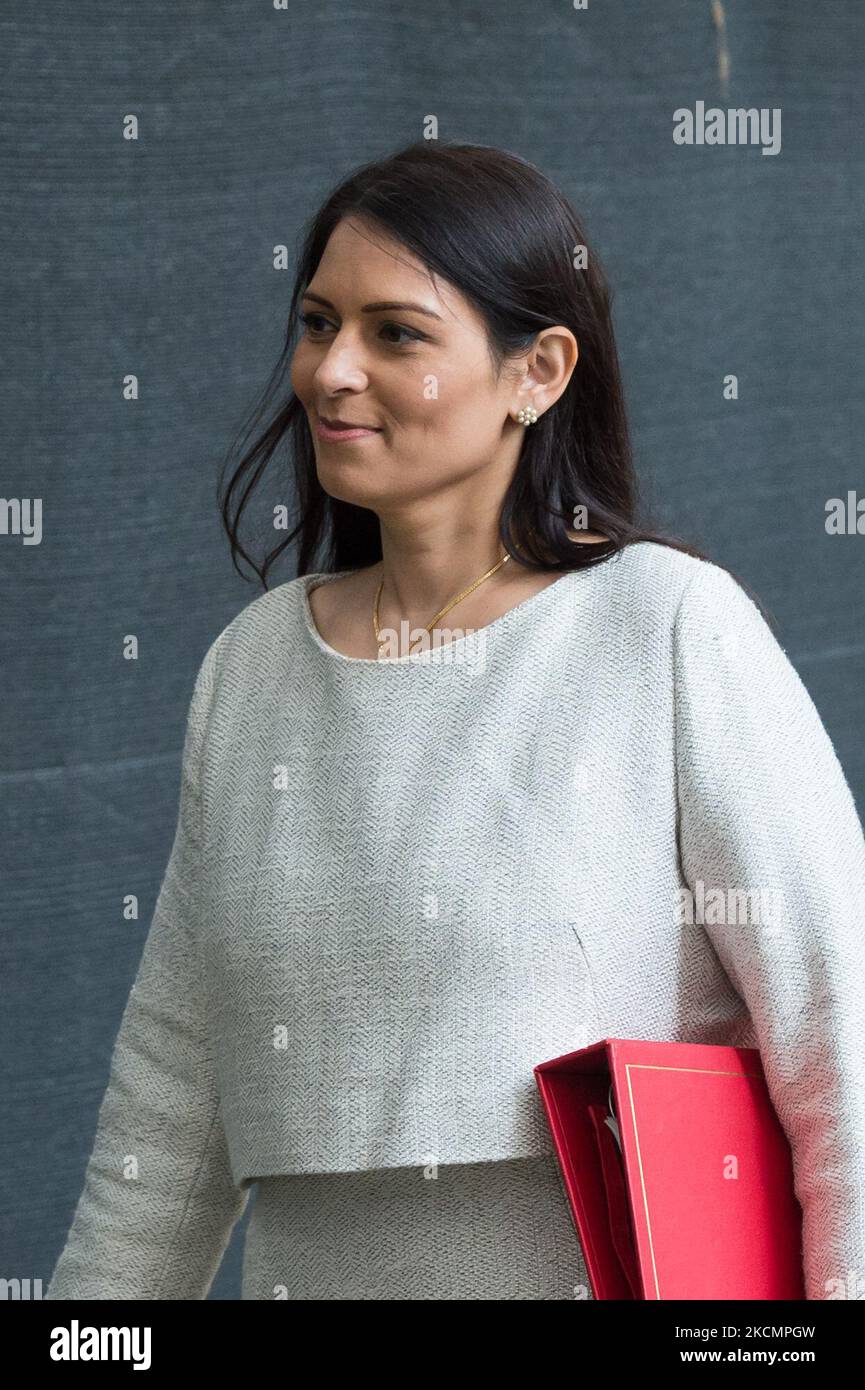LONDON, UNITED KINGDOM - SEPTEMBER 17, 2021: Secretary of State for the Home Department Priti ...