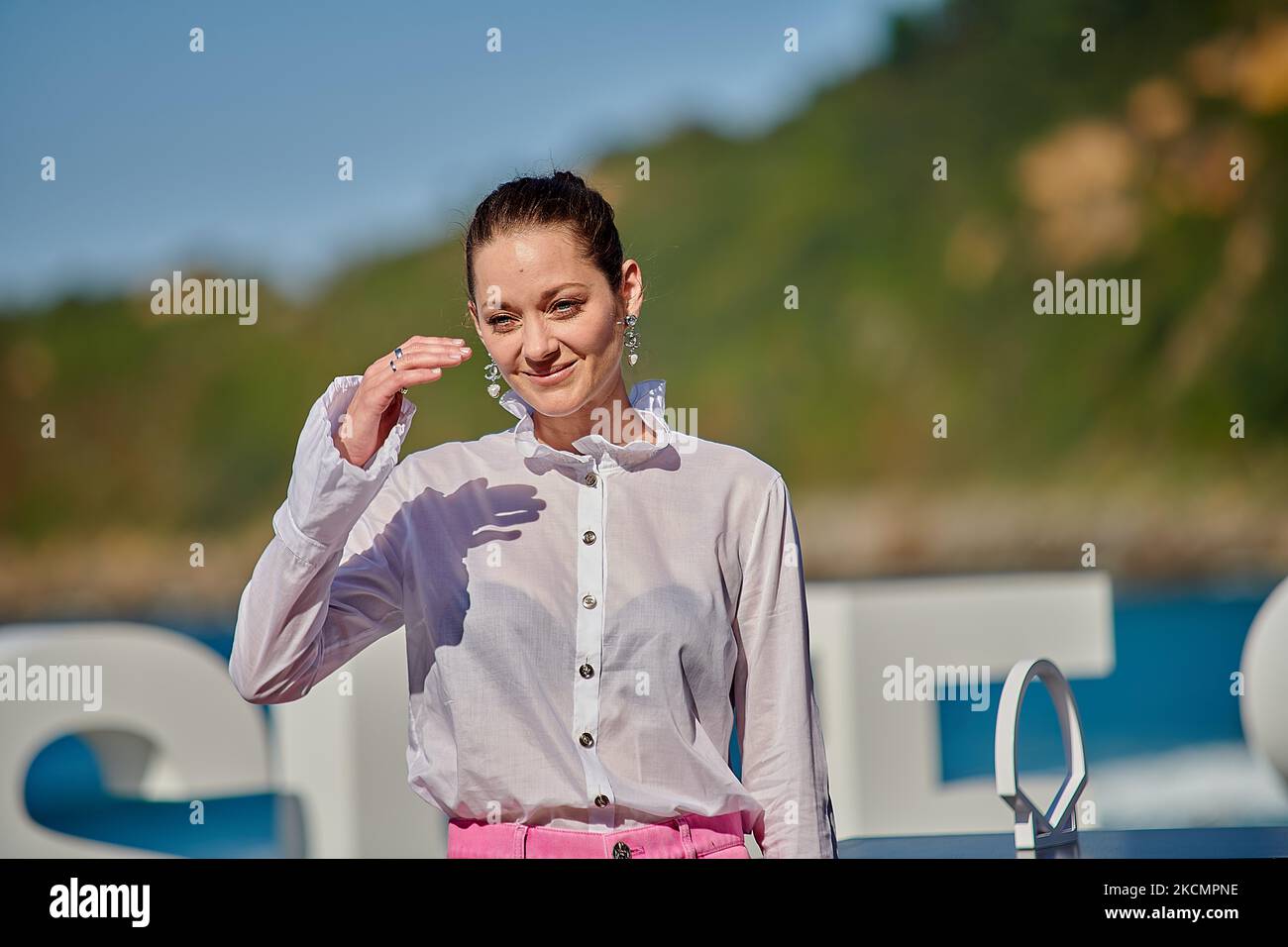 The French actress Marion Cotillard attends the Bigger Than Us ...