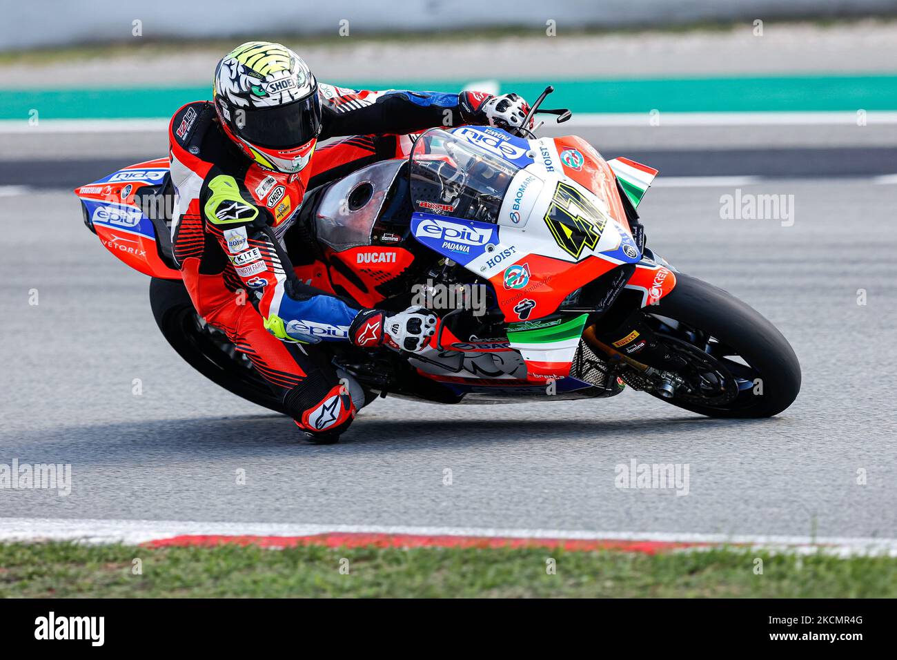 Axel Bassani of Motocorsa Racing Team with Ducati Panigale V4 during ...