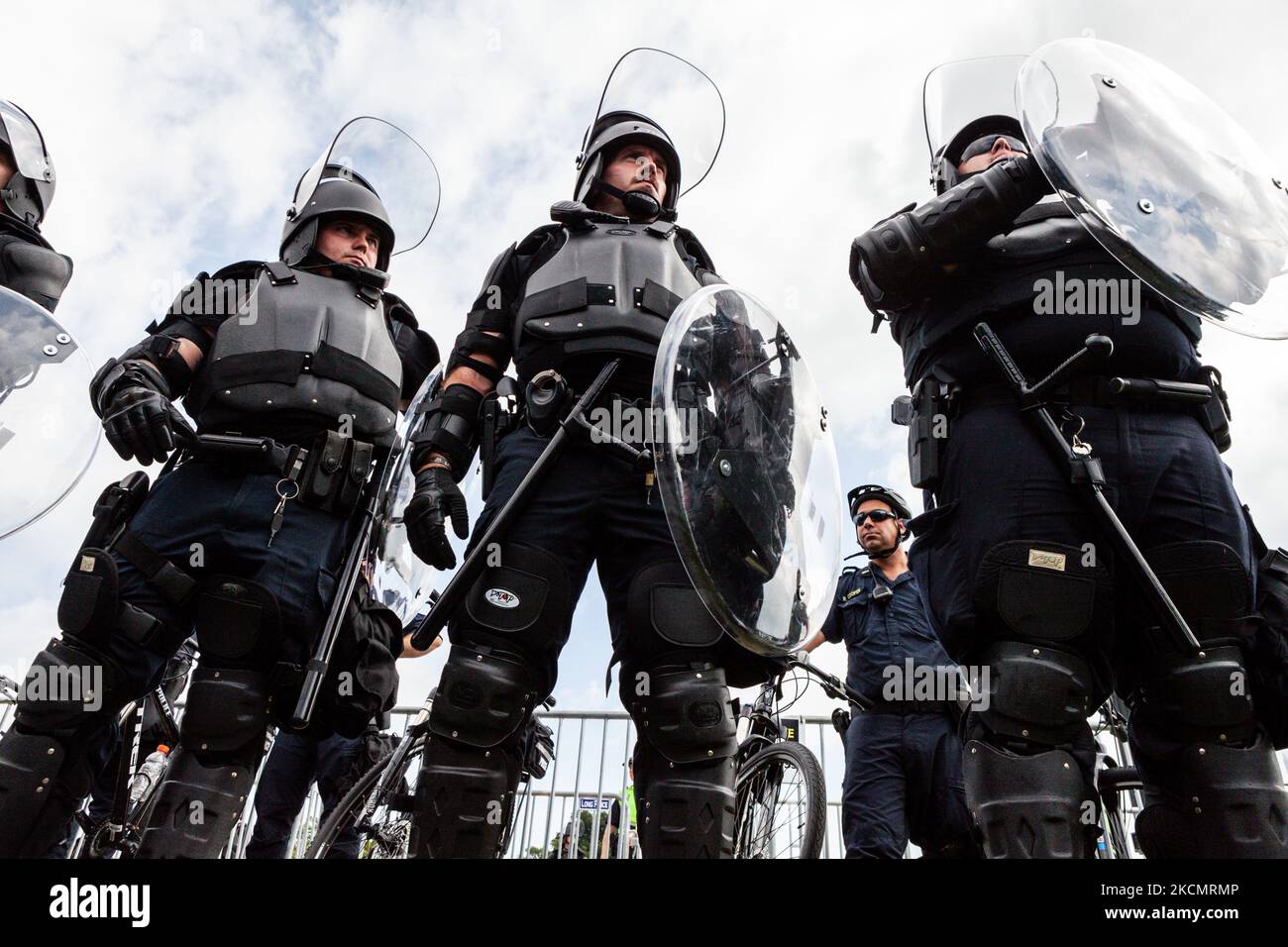 American Riot Police Line