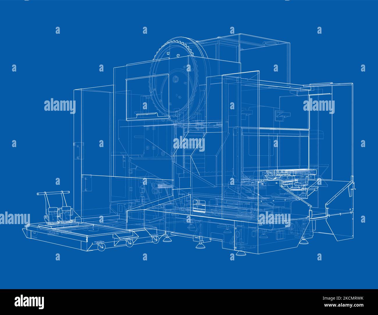 Metalworking CNC milling machine. Vector Stock Vector Image & Art - Alamy