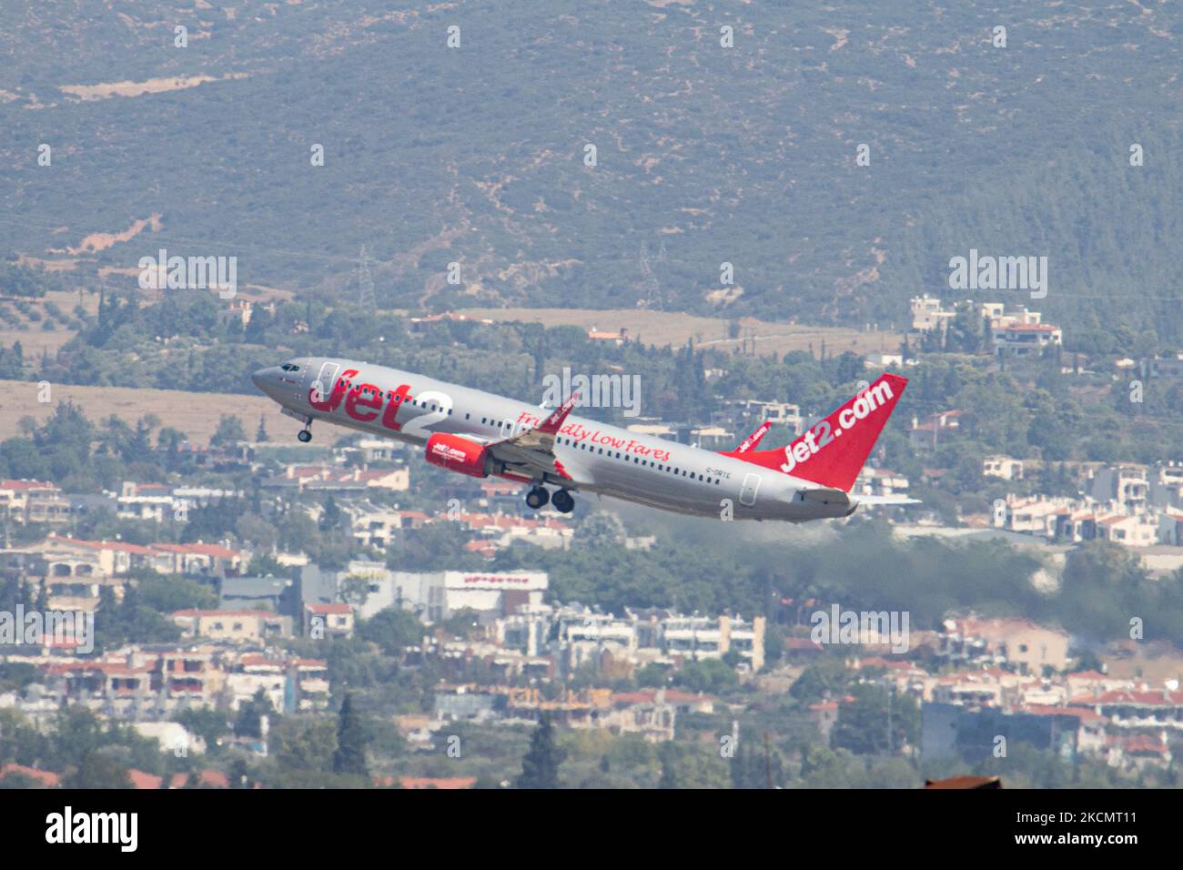 Jet2 Boeing 737-800 aircraft as seen departing and flying from the ...