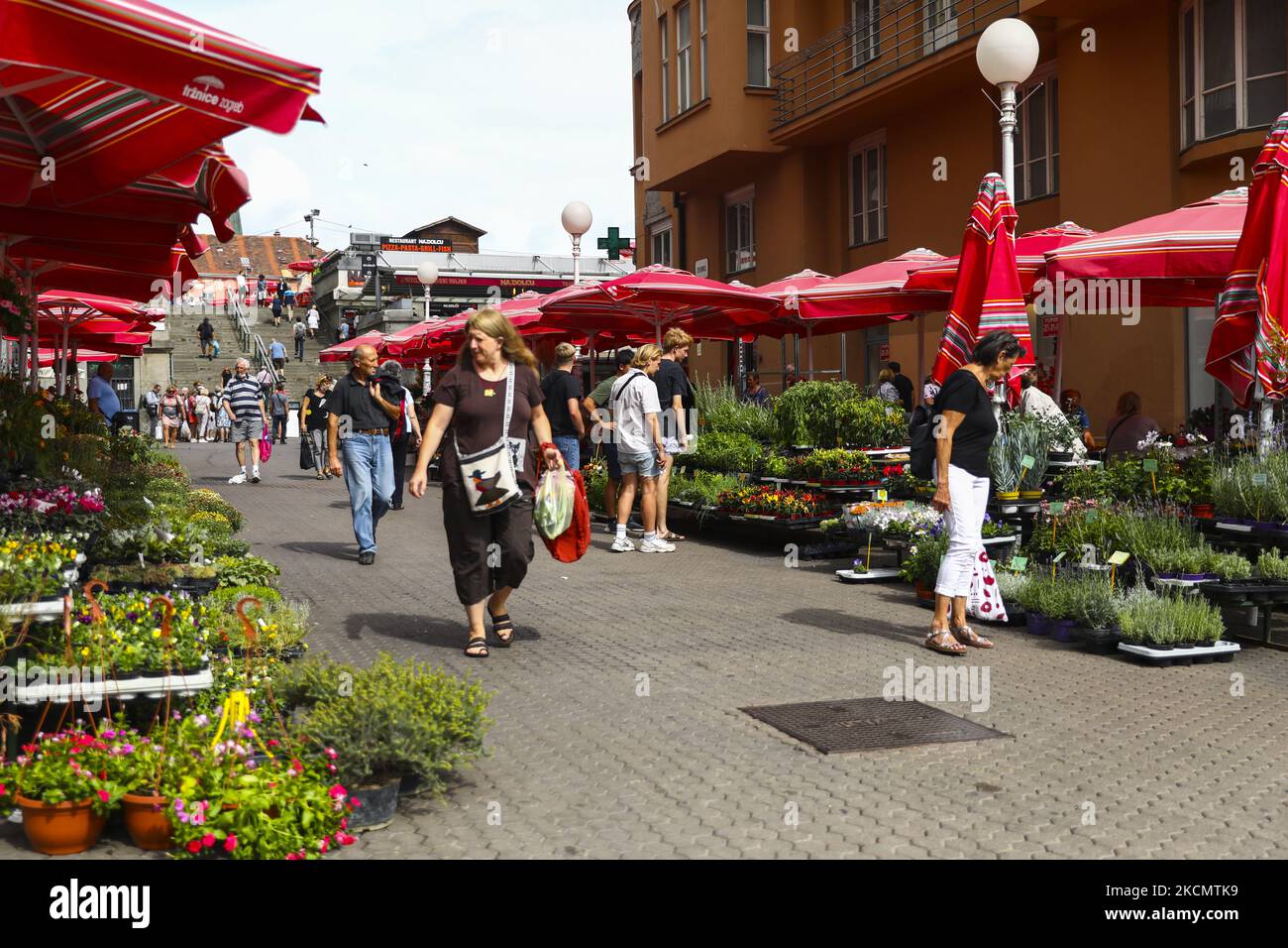 Flower market in Zagreb, Croatia on September 16, 2021. (Photo by Beata ...