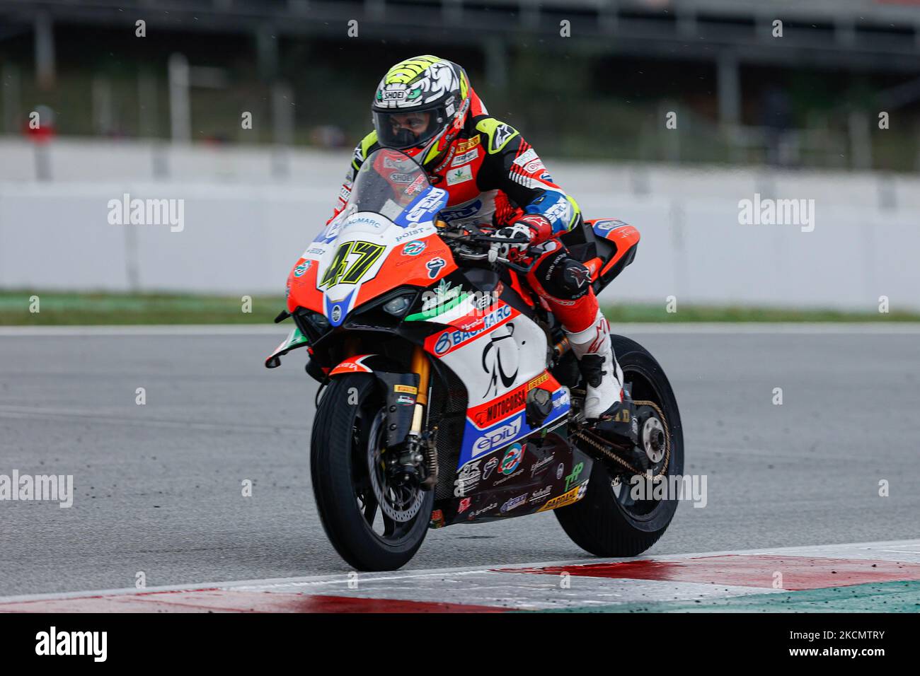 Axel Bassani of Motocorsa Racing Team with Ducati Panigale V4 during ...