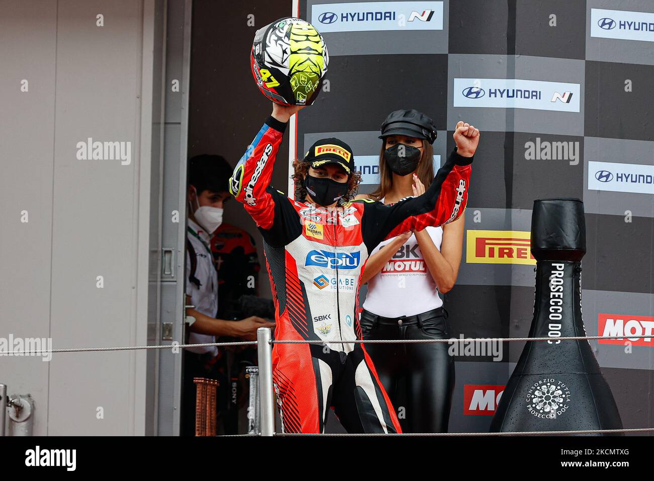 Axel Bassani of Motocorsa Racing Team with Ducati Panigale V4 on the ...