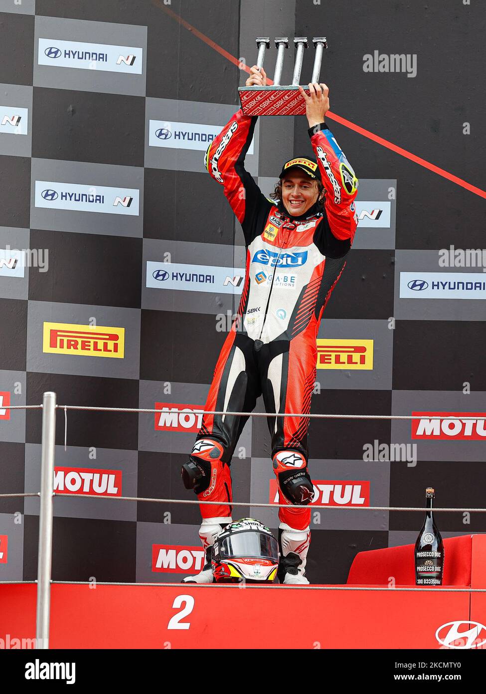 Axel Bassani of Motocorsa Racing Team with Ducati Panigale V4 on the ...