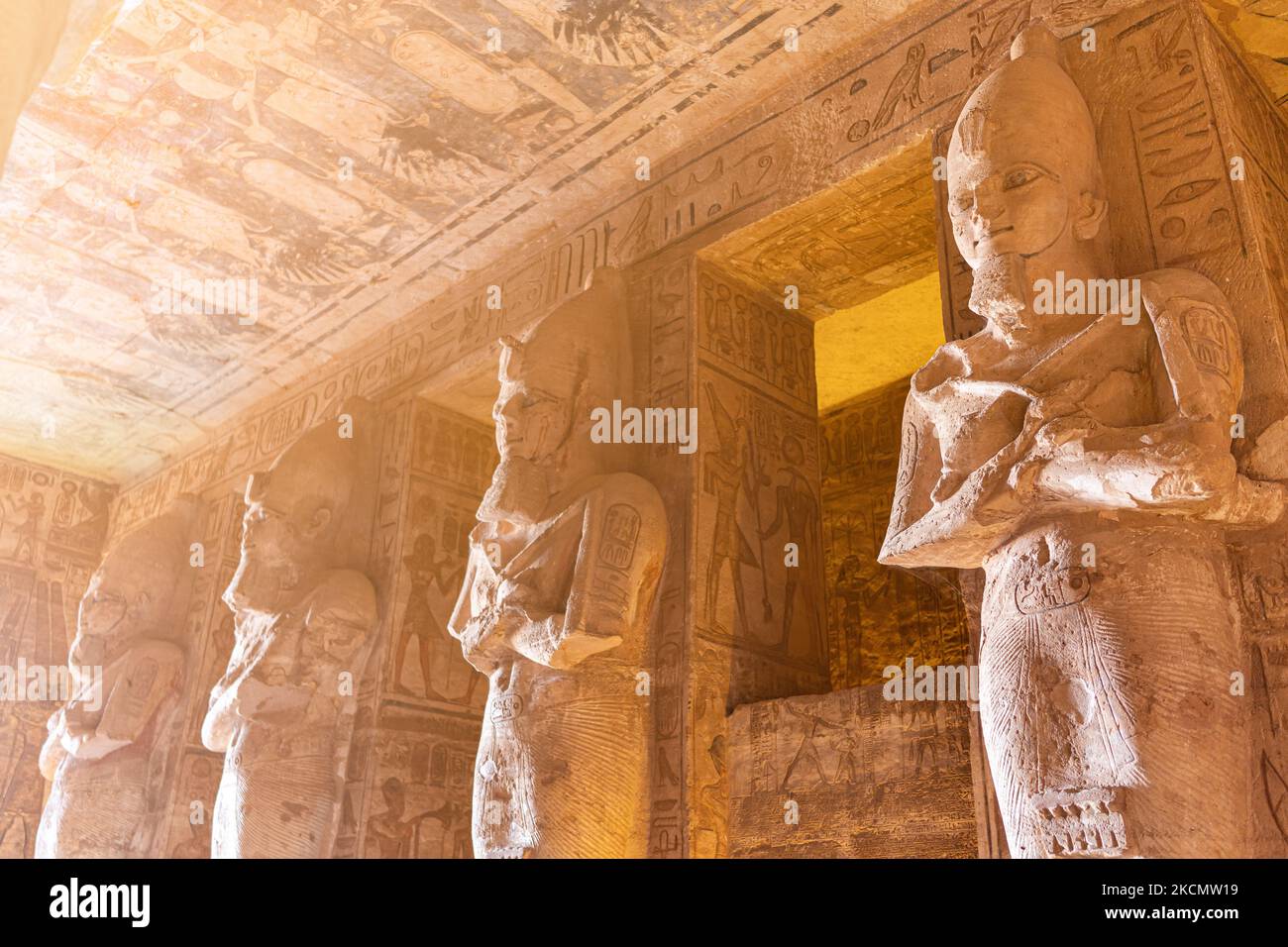 Sun illuminating the interior of an egyptian temple Stock Photo - Alamy