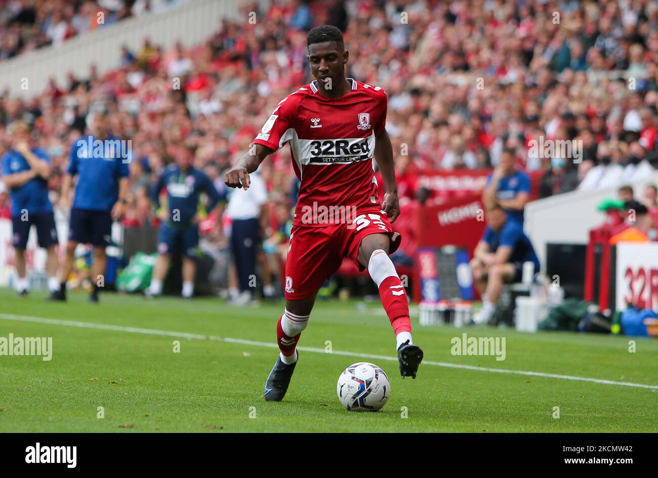 Middlesbrough's Isaiah Jones during the Sky Bet Championship match ...