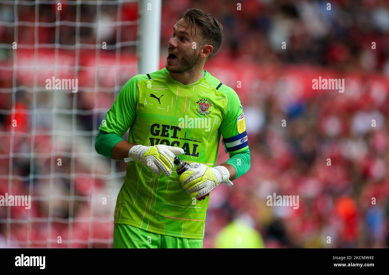 Blackpool goalkeeper chris maxwell hi-res stock photography and images ...