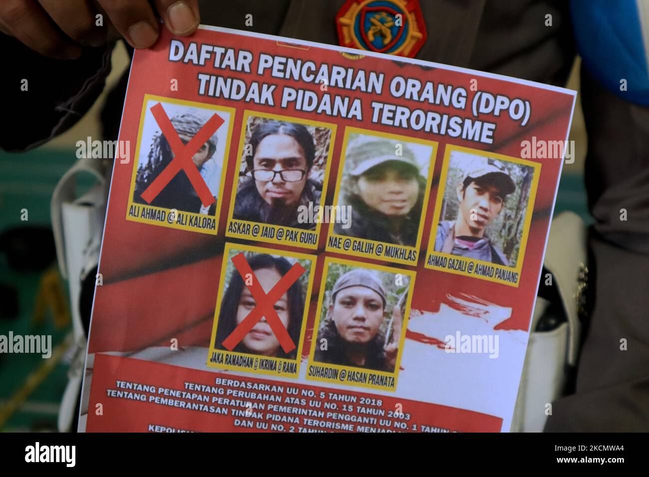 A photo of the leader of the East Indonesia Mujahideen (MIT) Poso Ali ...