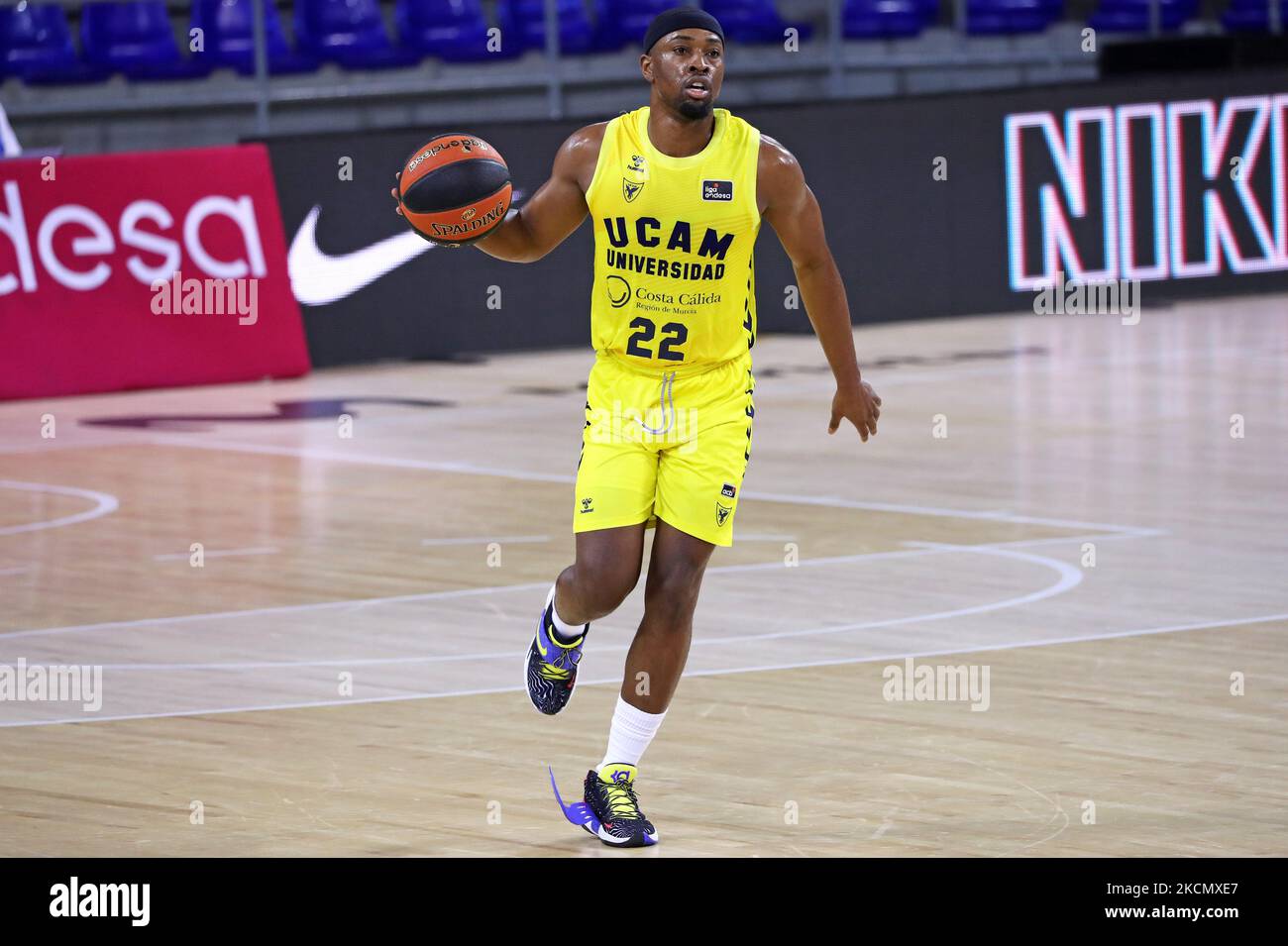 Isaiah Taylor during the match between FC Barcelona and UCAM Murcia CB, corresponding to the ...