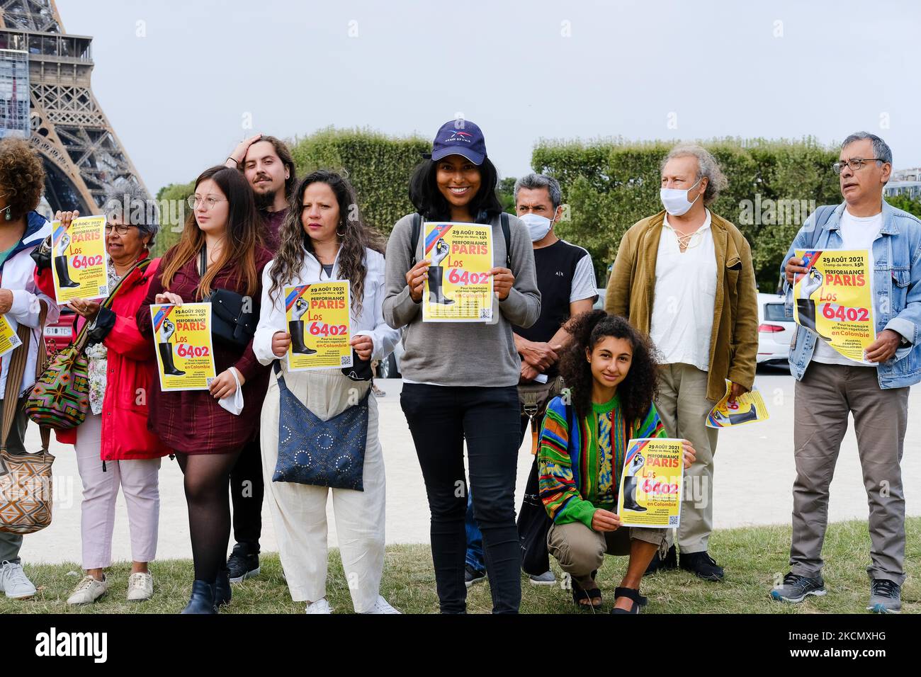 Colombian rally in Paris , France, on August 29, 2021 in front of the ...