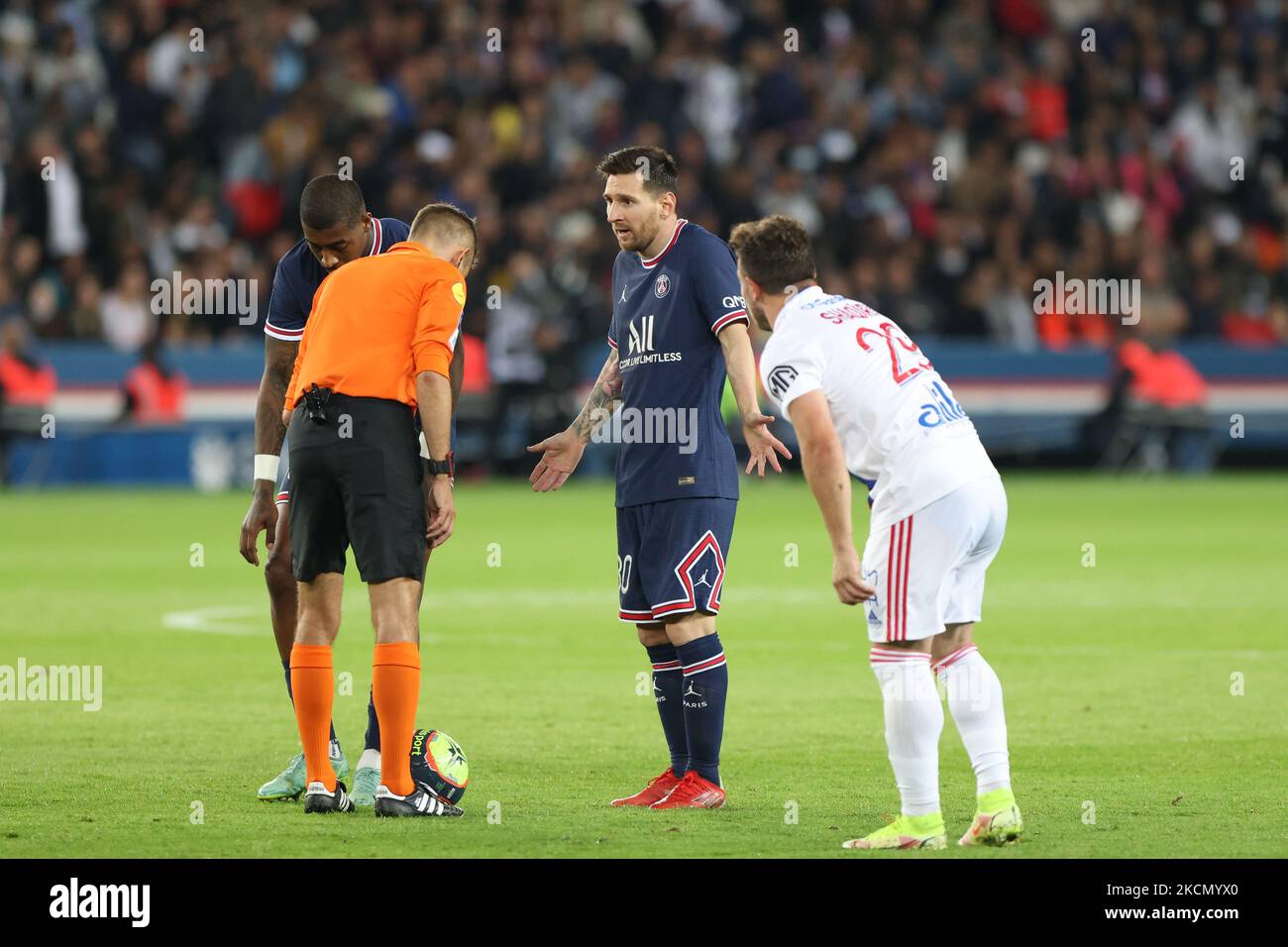 Paris Saint-Germain's Argentinian forward Lionel Messi during the ...