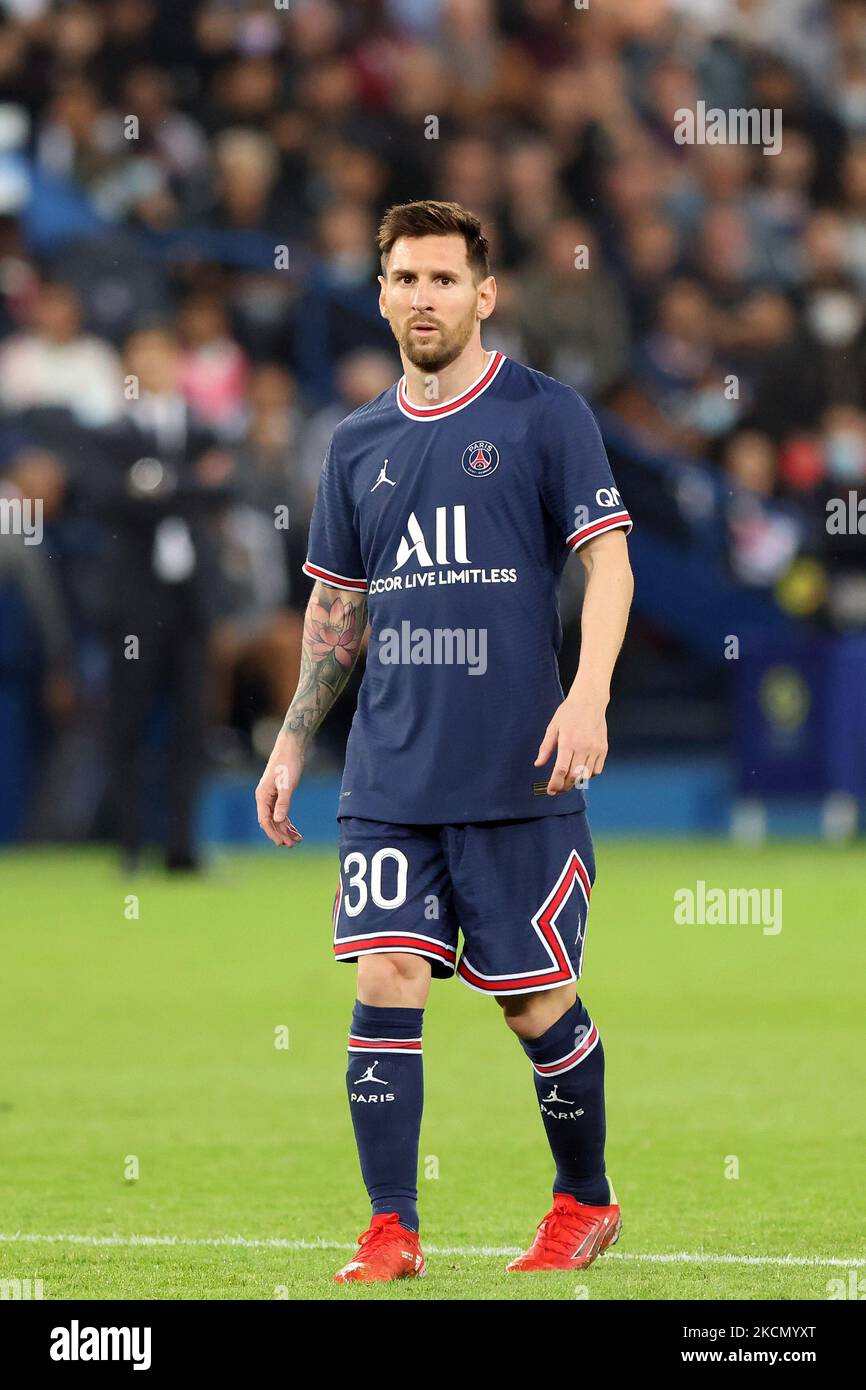Paris Saint-Germain's Argentinian forward Lionel Messi during the ...