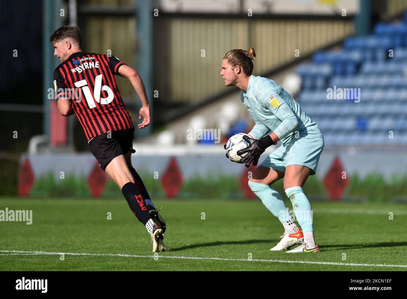 Stock action picture of Ben Killip of Hartlepool United and Neill Byrne ...