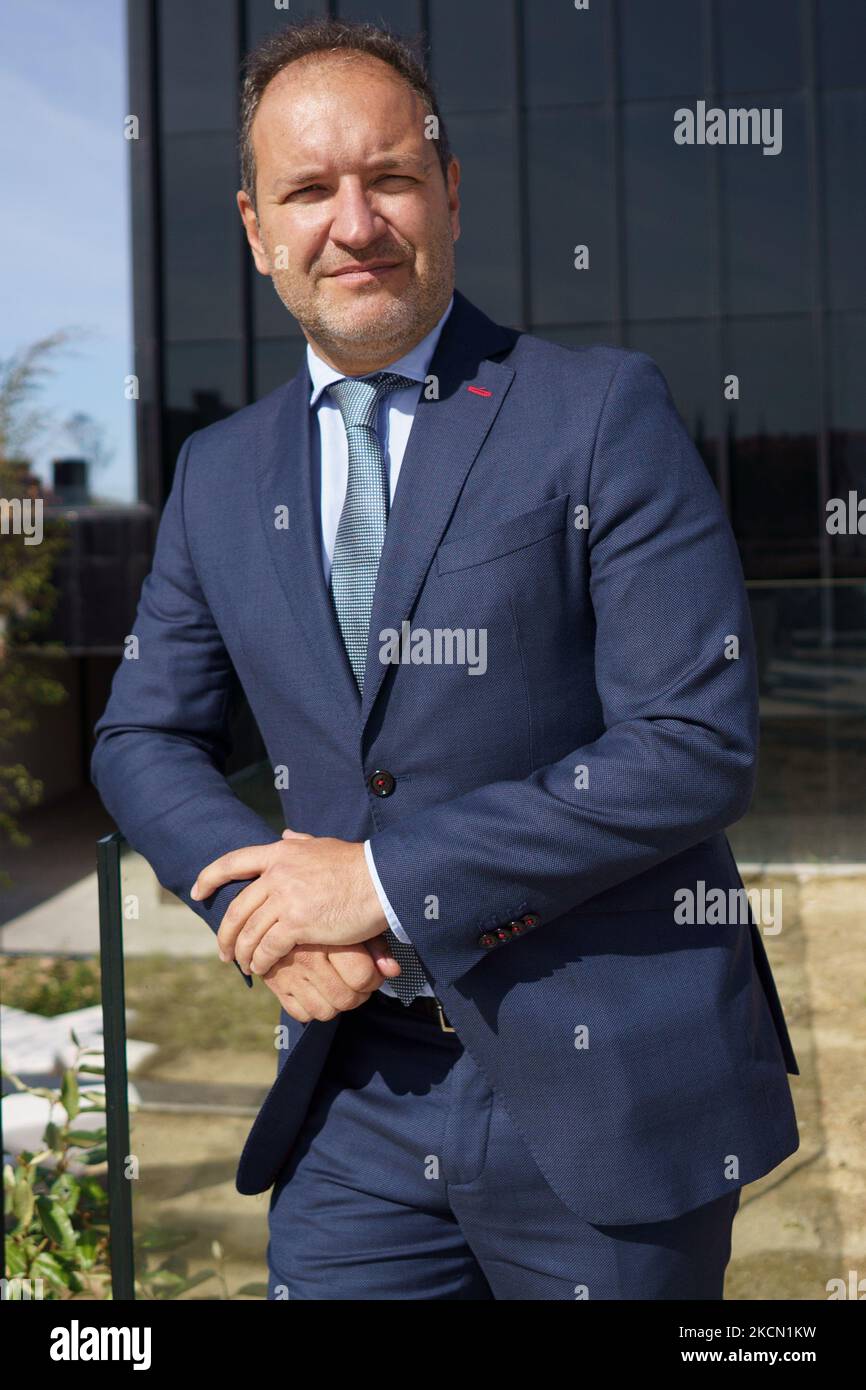 Alberto Munoz during her visit to Espacio Caleido, on 20 September ...