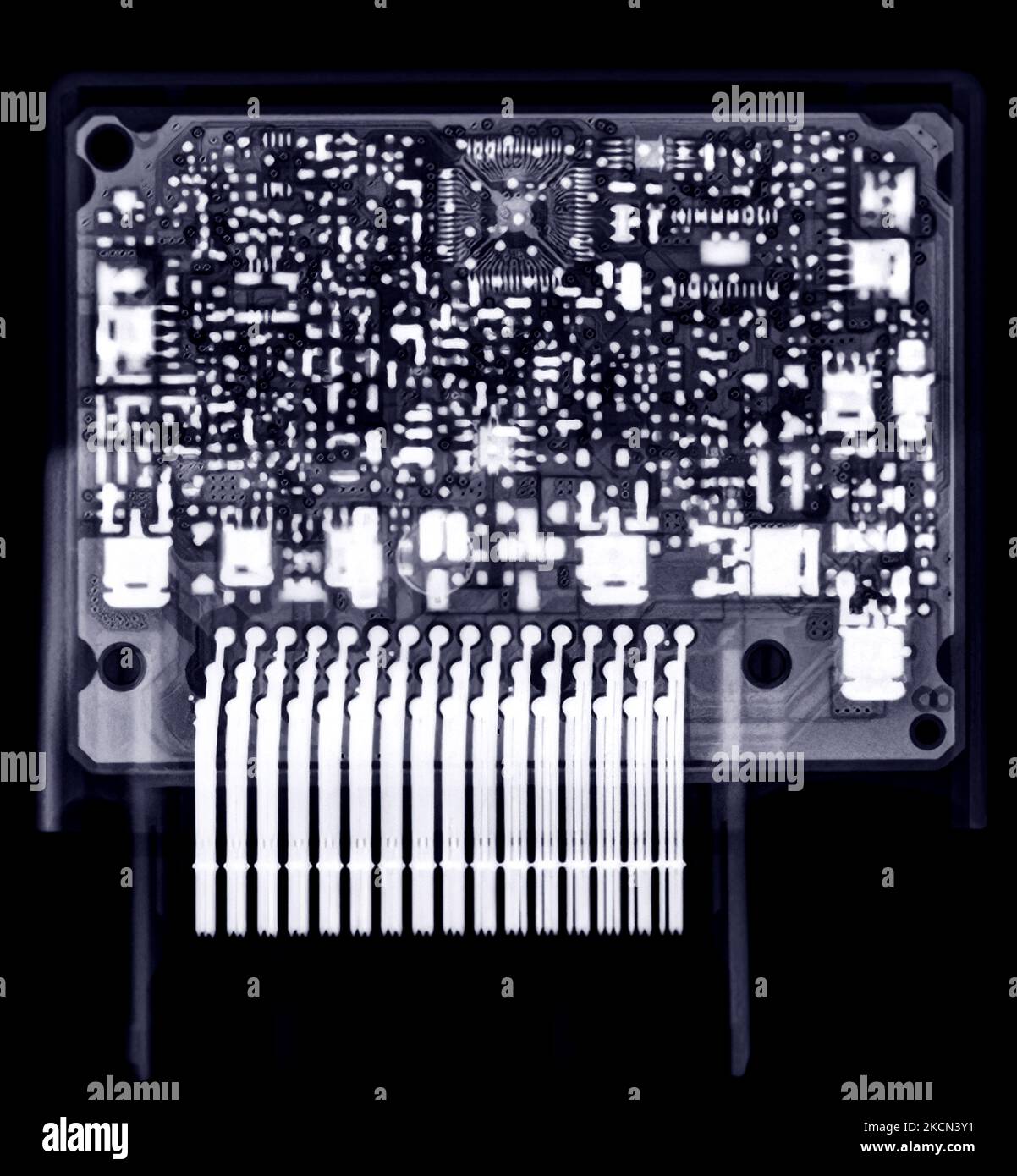 X-ray image of engine control unit or ECU in Motorcycle or Bigbike ...