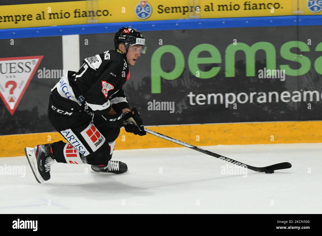 CALVIN THURKAUF Lugano Hockey HC Lugano Vs. EV Zug National League ...