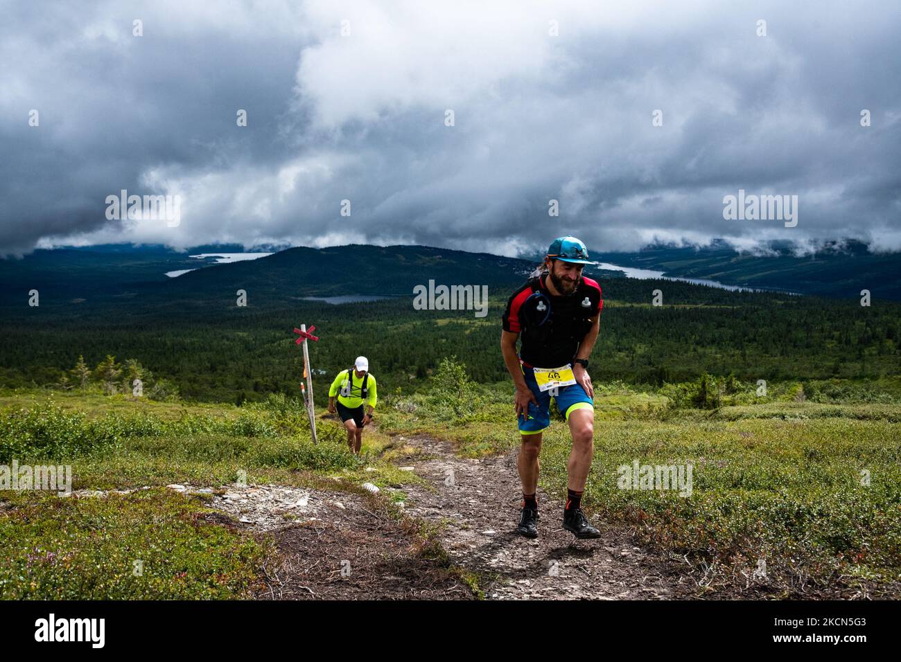 The technical and difficult run course, a trail running session in the ...