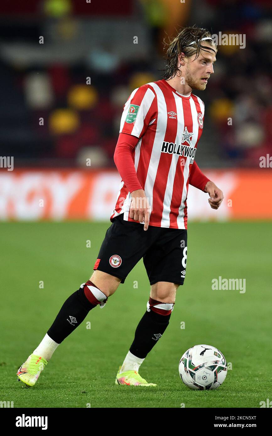 Mathias Jensen of Brentford during the Carabao Cup match between ...