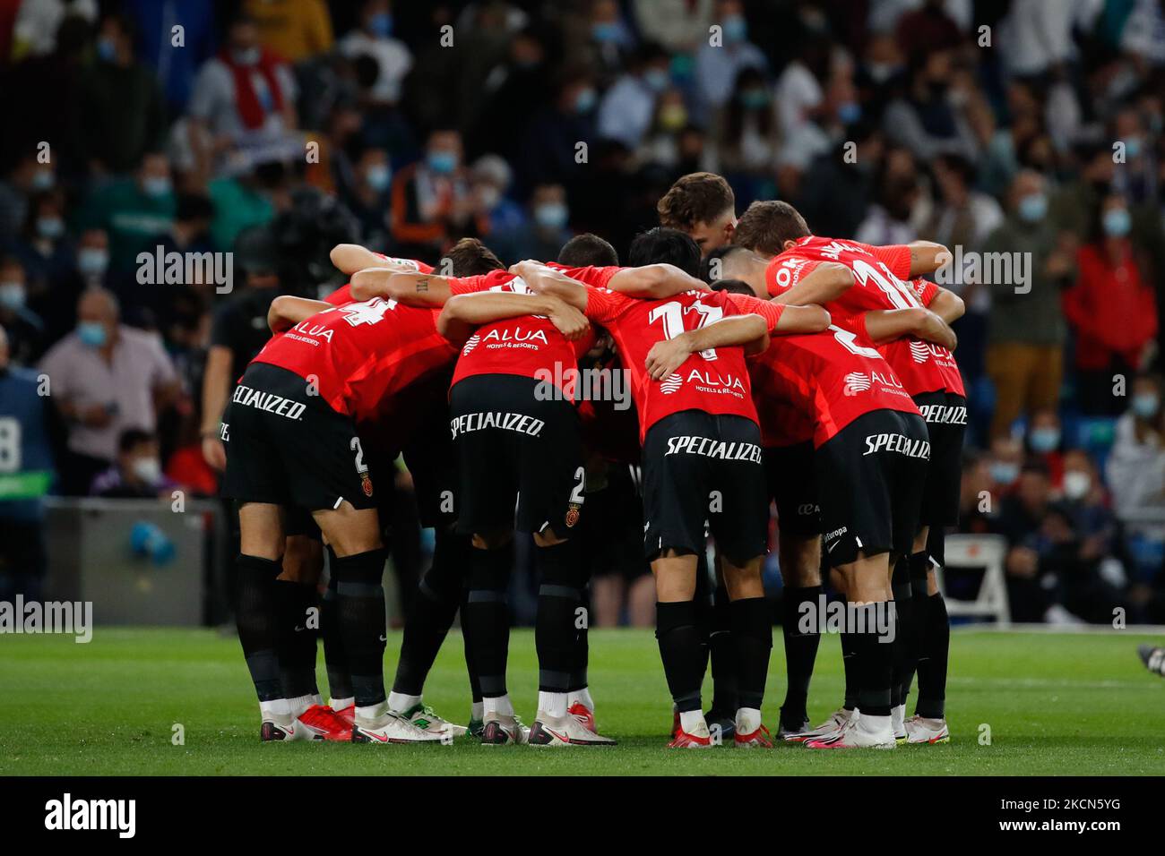 players of RCD Mallorca during the La Liga match between Real madrid ...