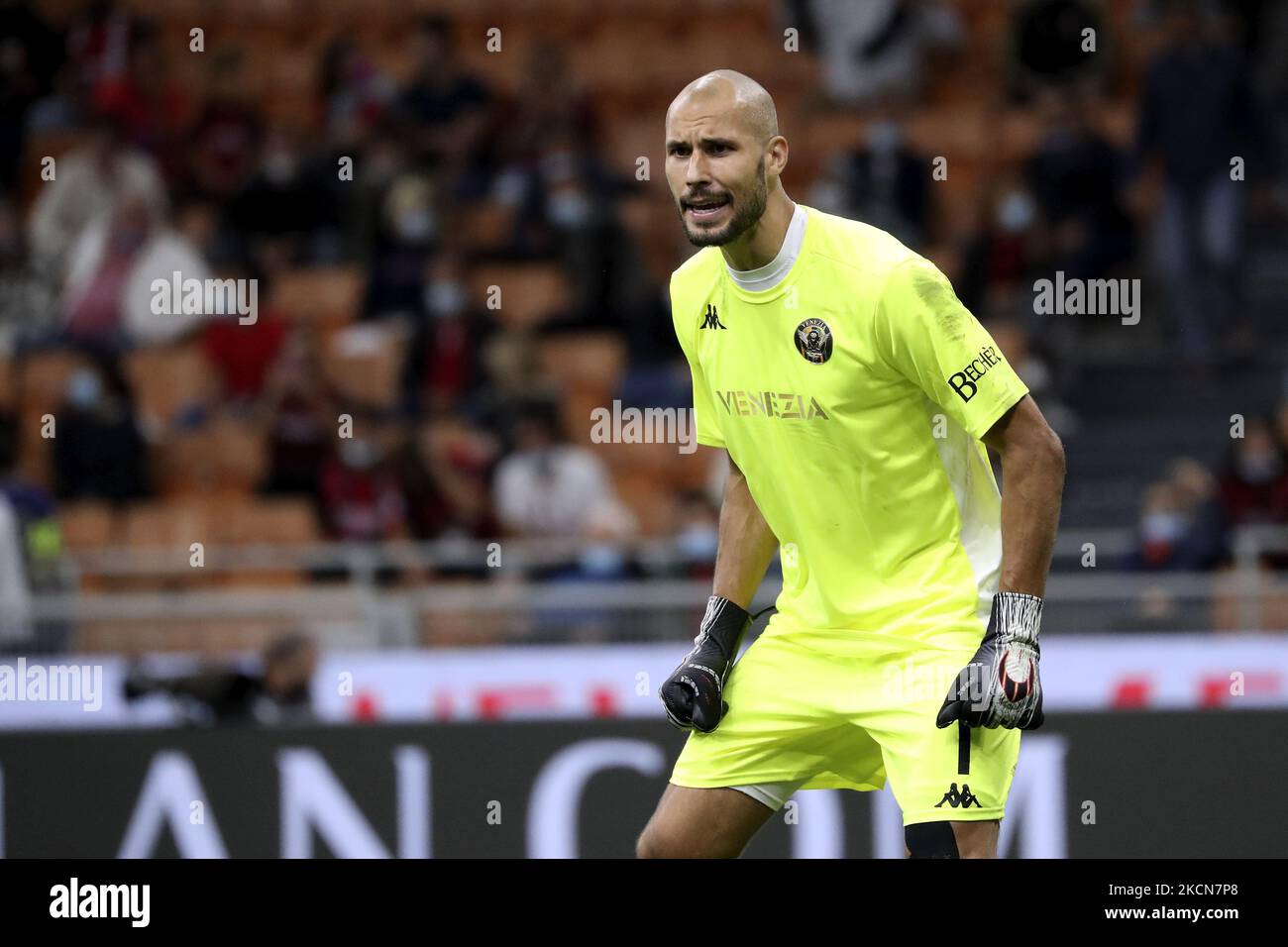 Niki Maenpaa of Venezia FC looks on during the Serie A match between AC ...