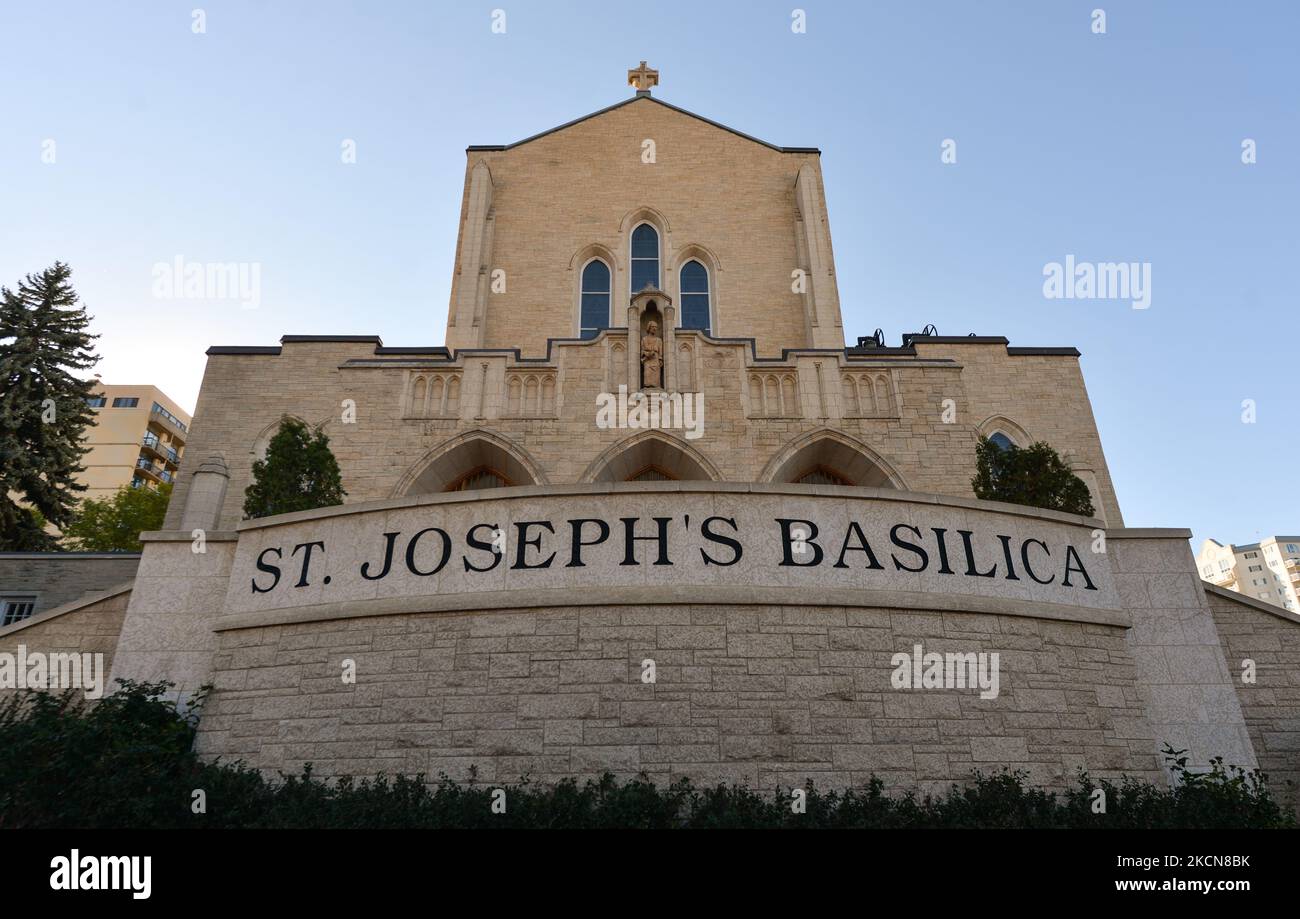 General view of St. Joseph's Cathedral Basilica in Edmonton. The ...