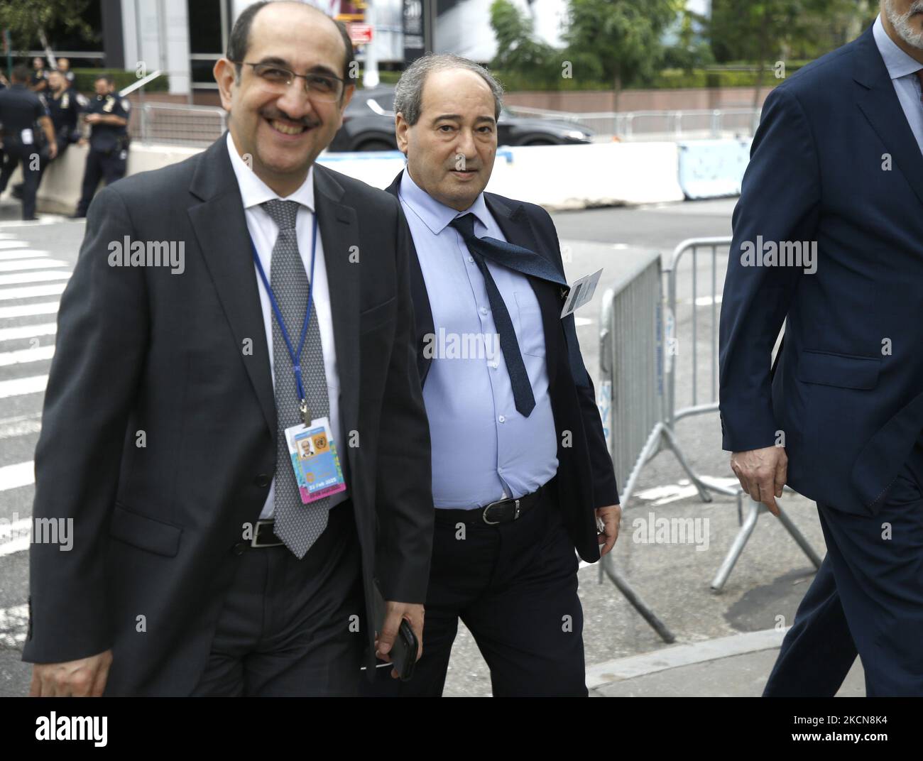 Is seen outside the United Nations during the 76 General Assembly on ...