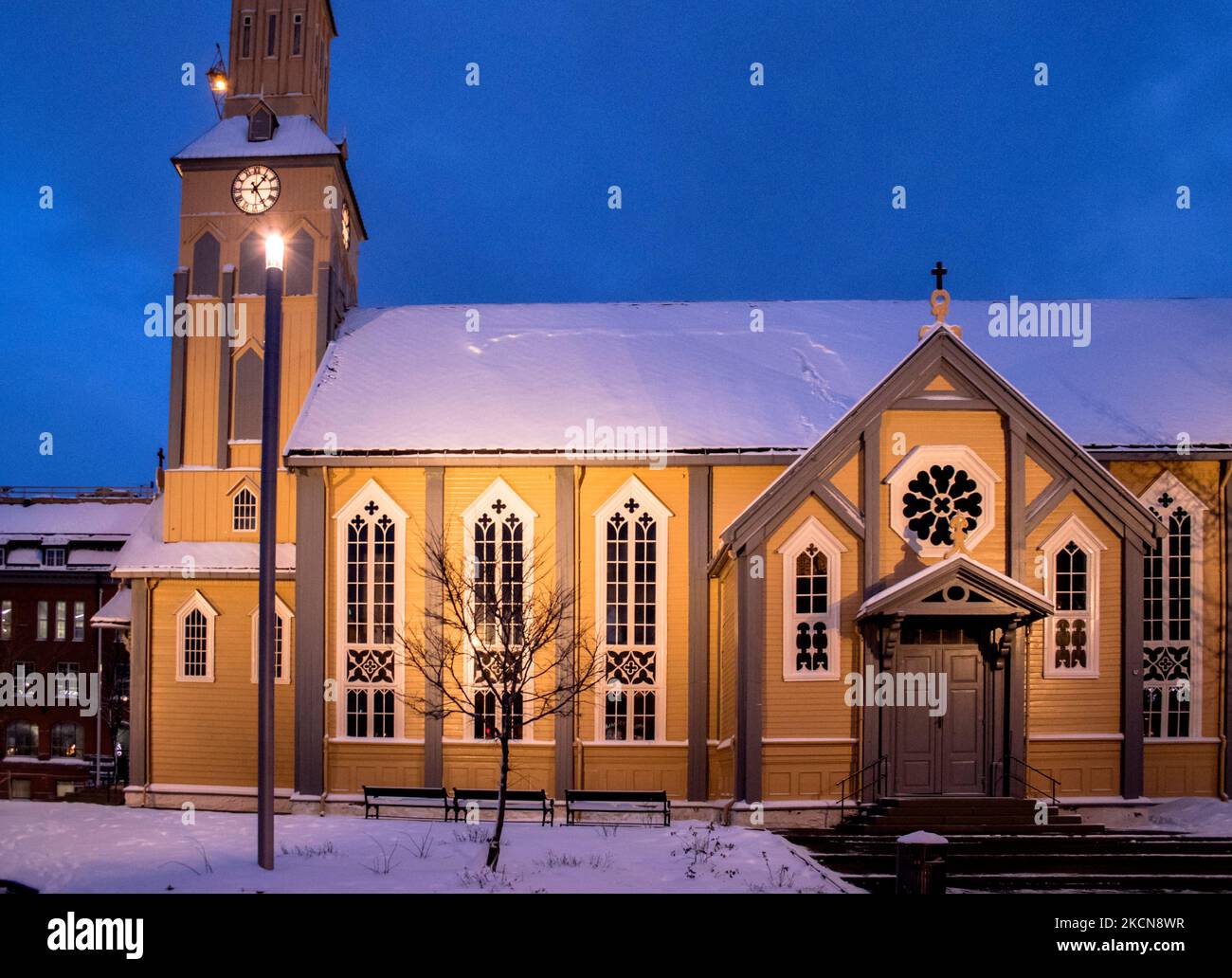 old church of tromso Stock Photo - Alamy