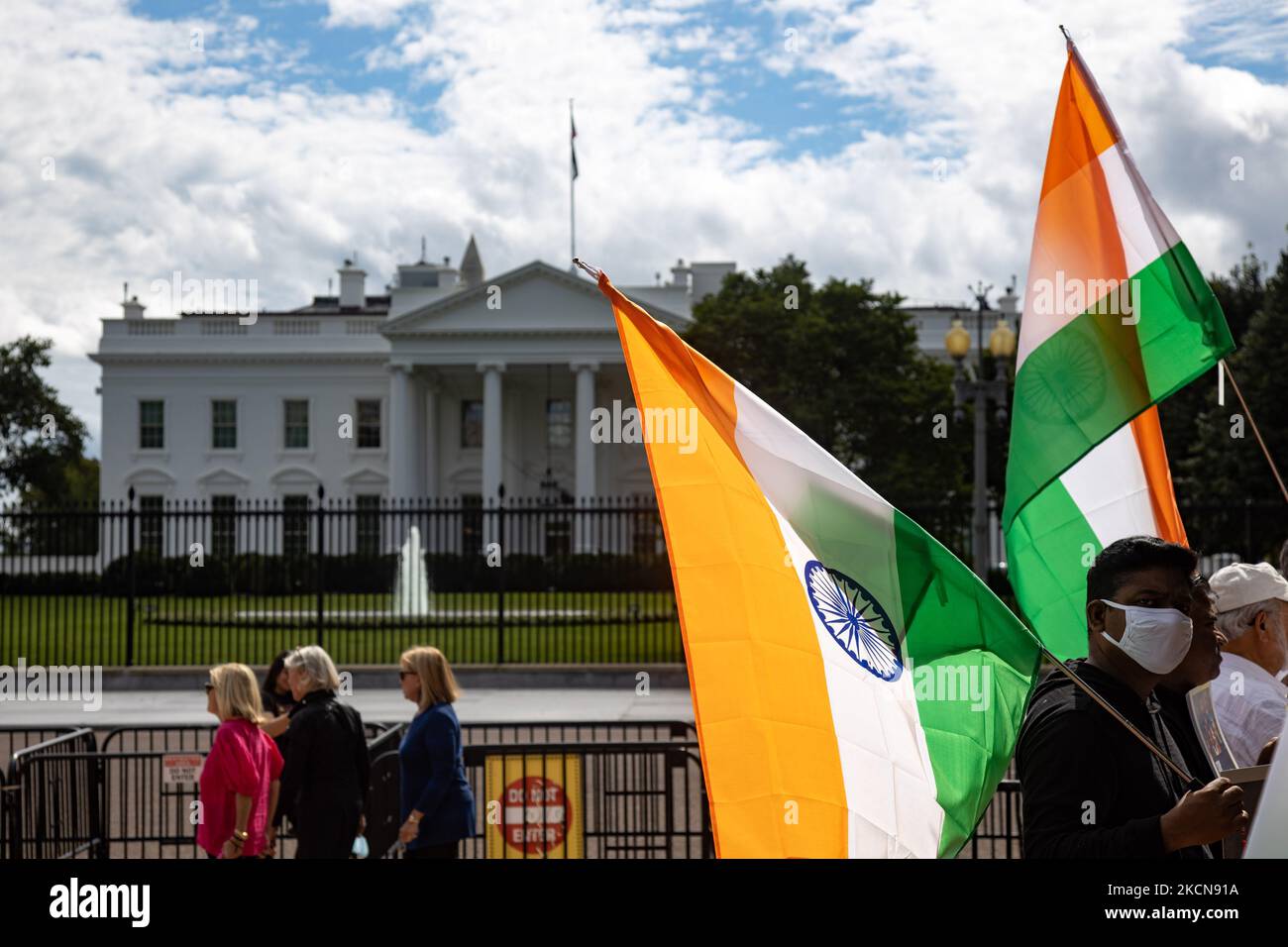 A small group of demonstrators gathers to protest Indian Prime Minister ...