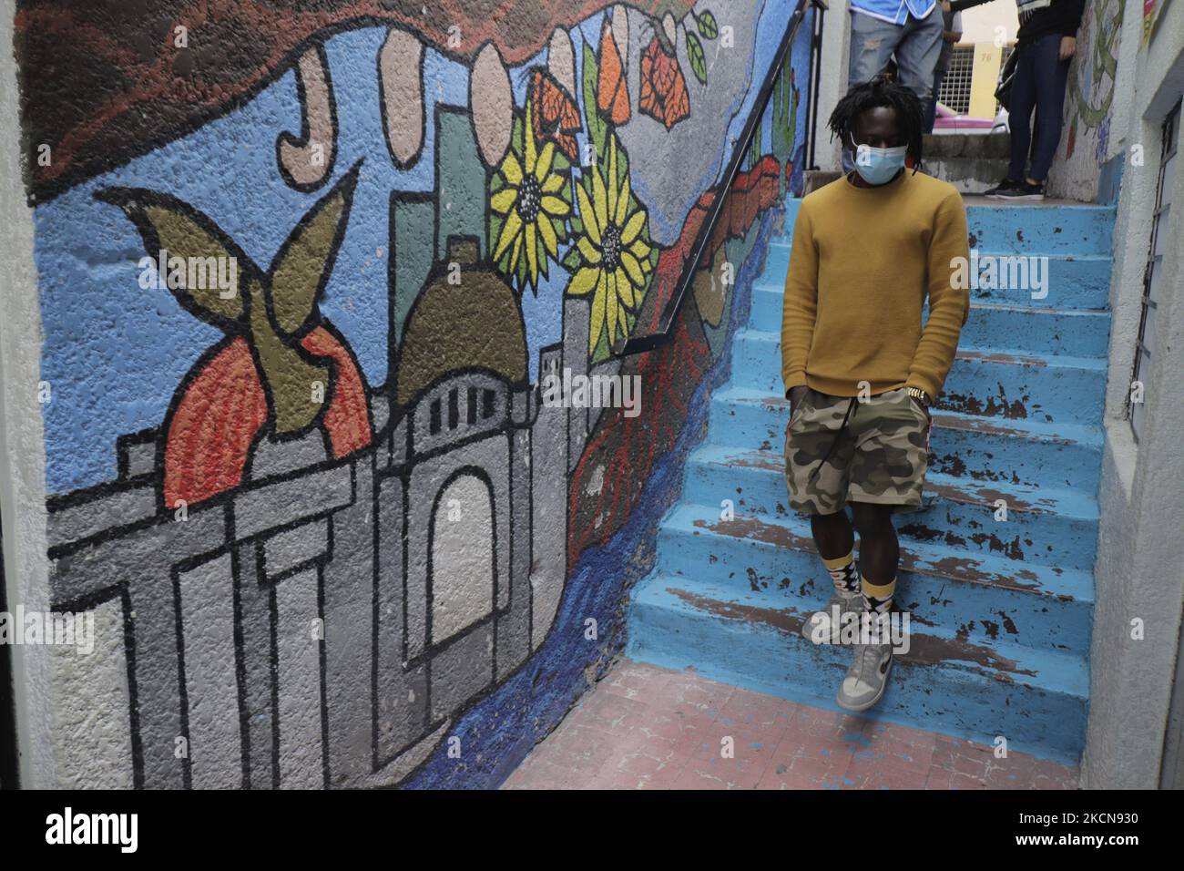 A Haitian migrant inside the Casa Tochán (Our house in Nahuatl) shelter ...