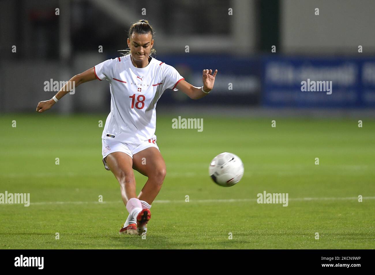 Riola Xhemaili during the FIFA Women's World Cup 2023, Qualifying Round ...