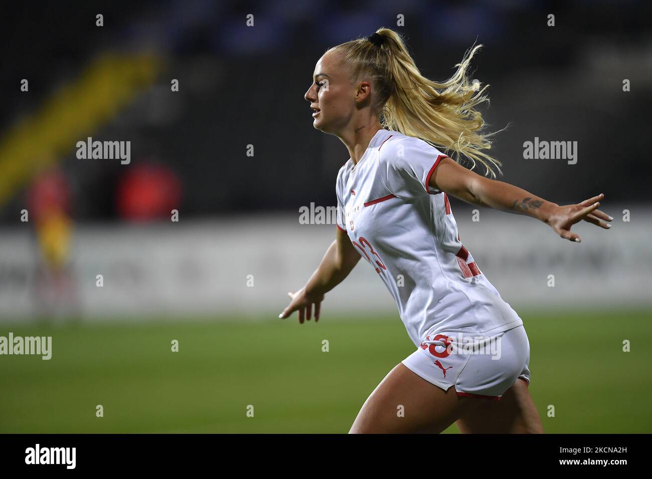 Alisha Lehmann scores and celebrates his side sixth goal during the ...