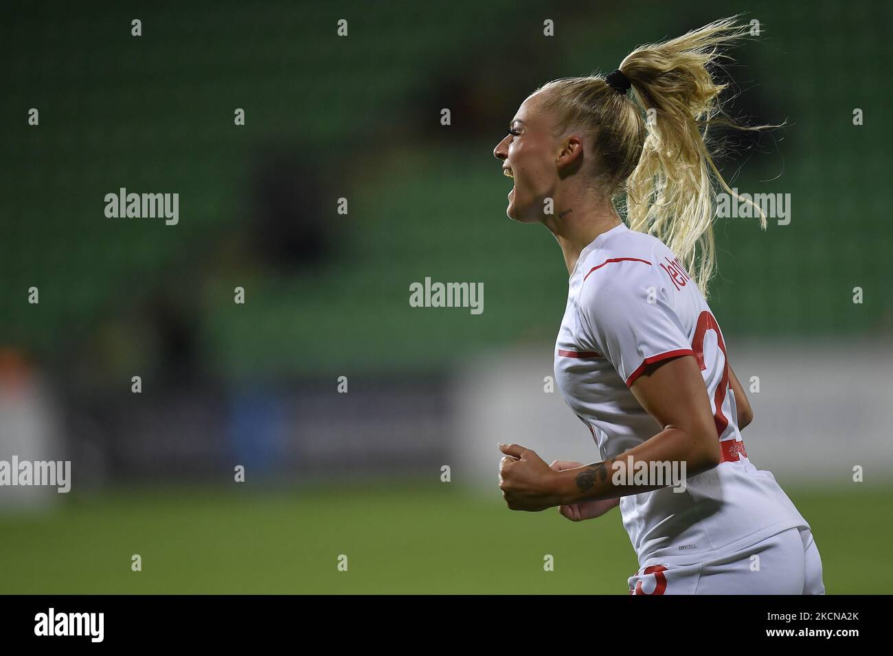 Alisha Lehmann scores and celebrates his side sixth goal during the ...