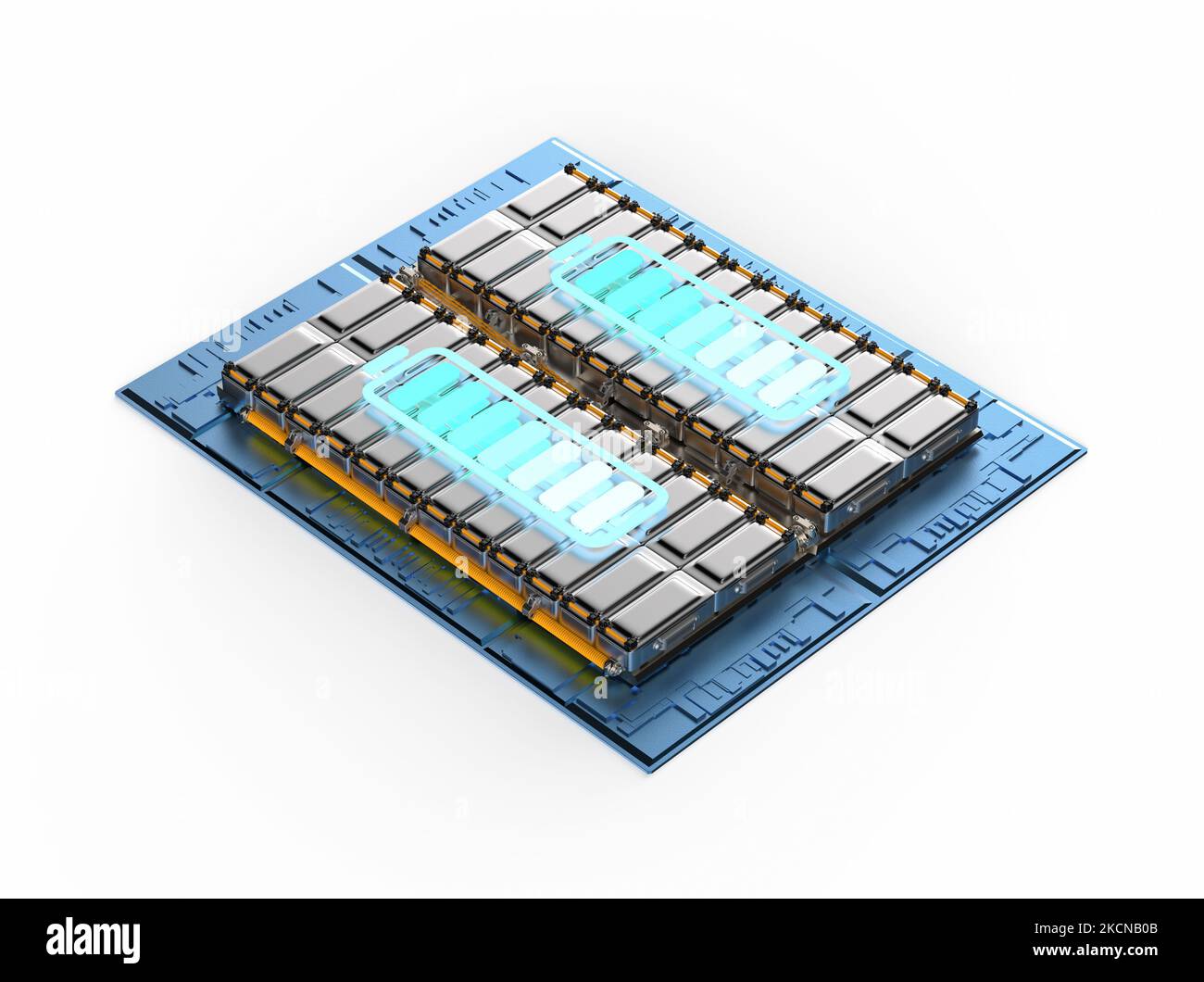 3d rendering electric car battery or pack of battery cells module Stock ...