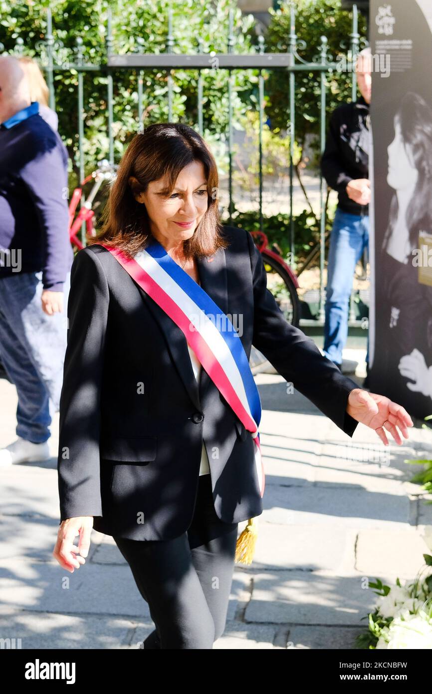 The mayor of Paris, Anne Hidalgo, inaugurates a place in tribute to the ...