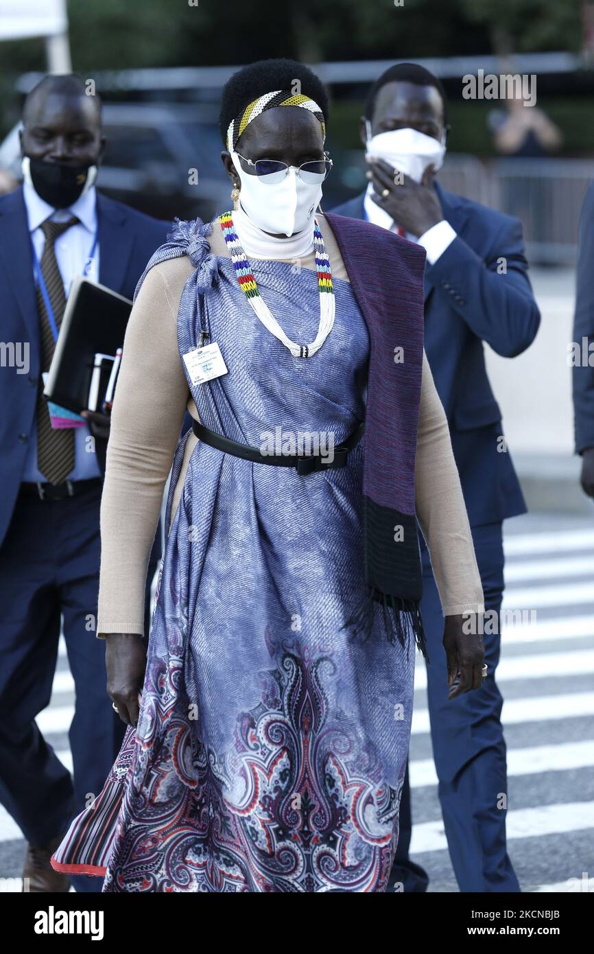 Vice President of South Sudan Rebecca Nyandeng De Mabior is seen ...