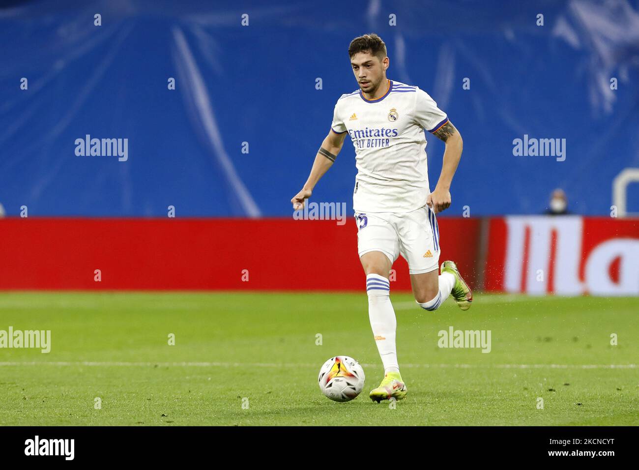 Federico Valverde of Real Madrid in action during the La Liga match ...
