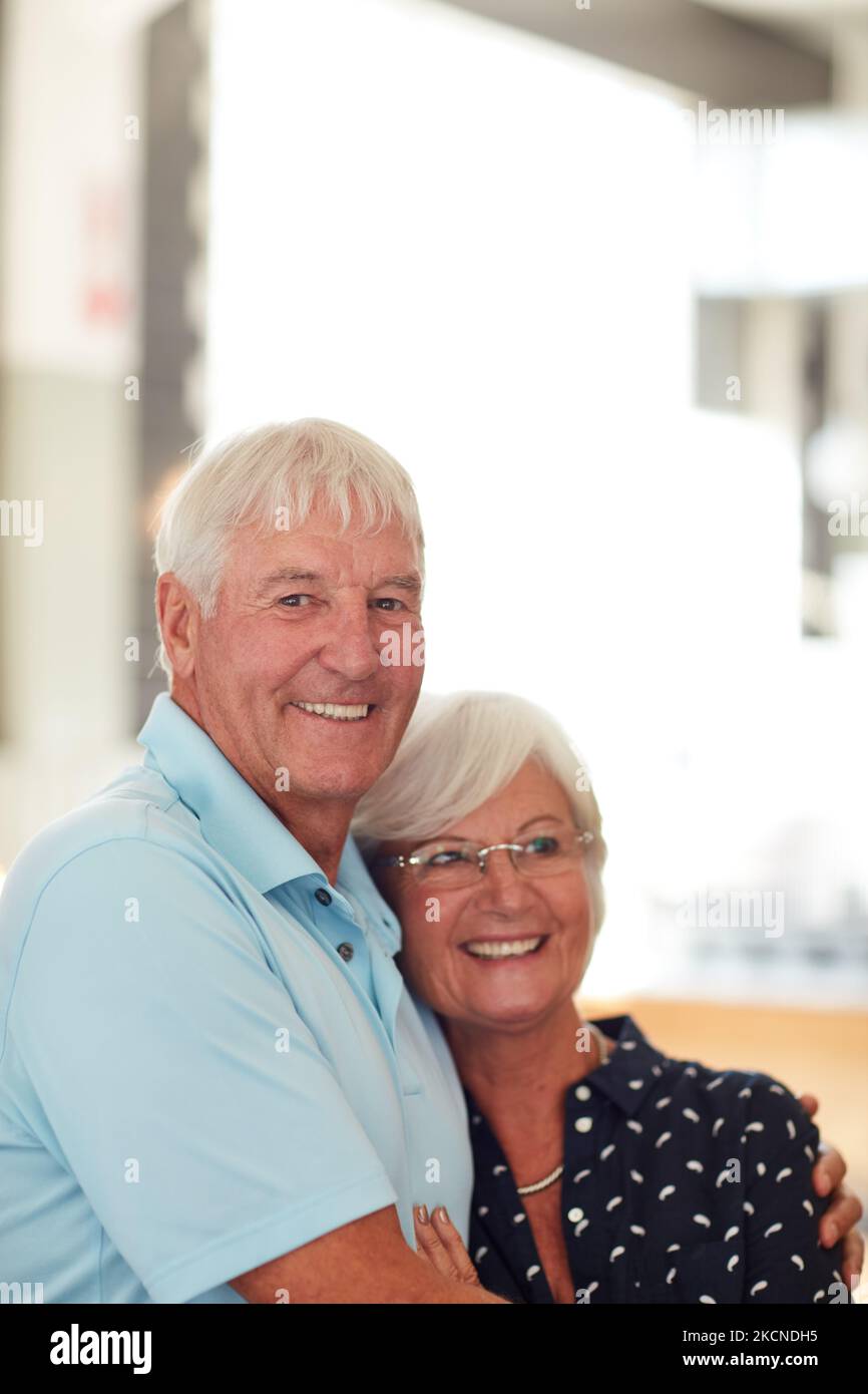 Marriage should be forever. a senior couple standing together Stock ...