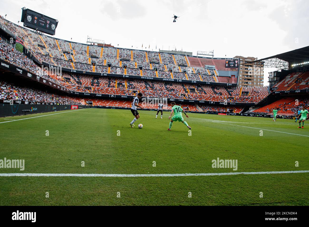 Mestalla Stadium during the La Liga match between Valencia CF and ...