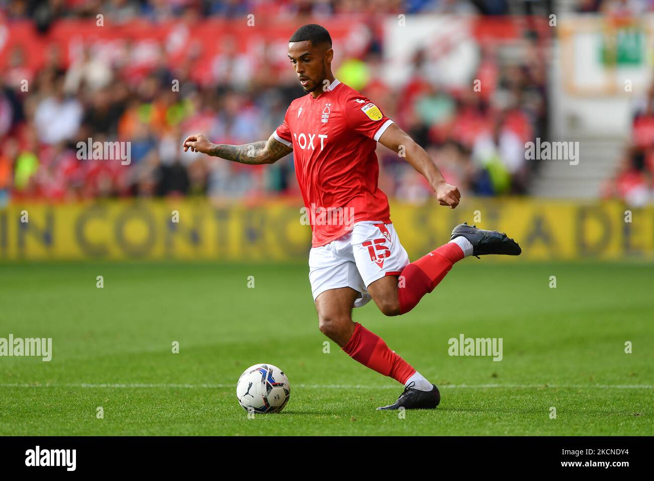 Max Lowe of Nottingham Forest during the Sky Bet Championship match ...