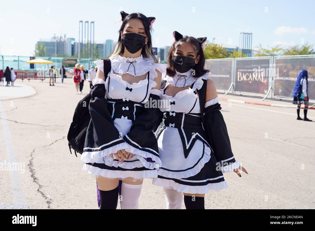 cosplayer poses during the 'Japan Weekend Madrid 2021' fair at IFEMA on ...