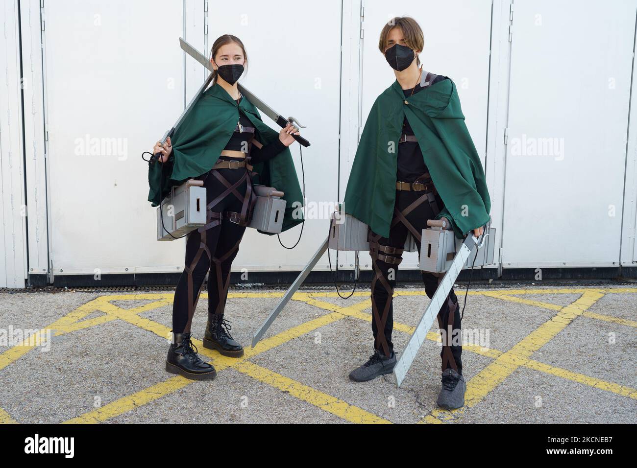 cosplayer poses during the 'Japan Weekend Madrid 2021' fair at IFEMA on ...