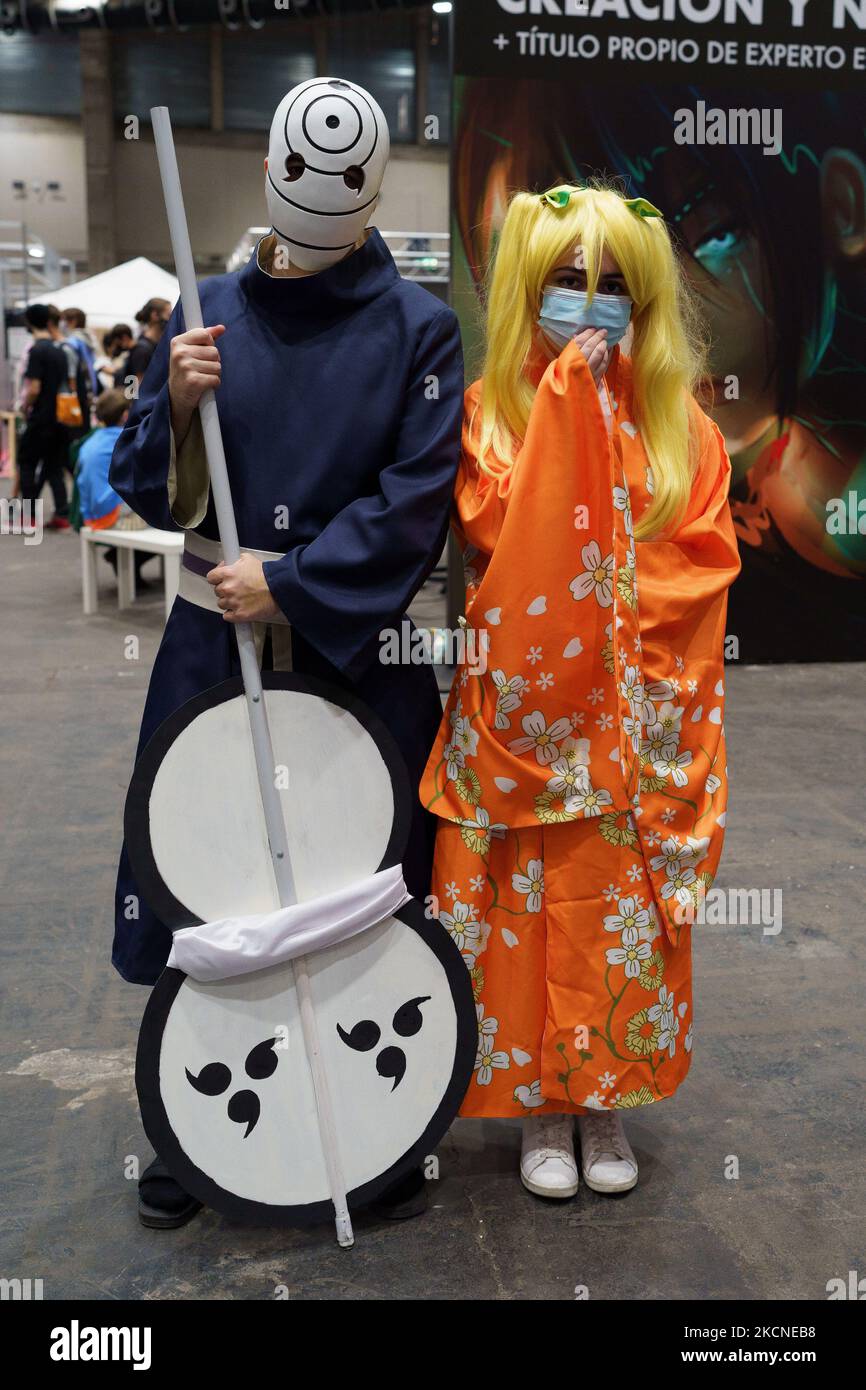 cosplayer poses during the 'Japan Weekend Madrid 2021' fair at IFEMA on ...